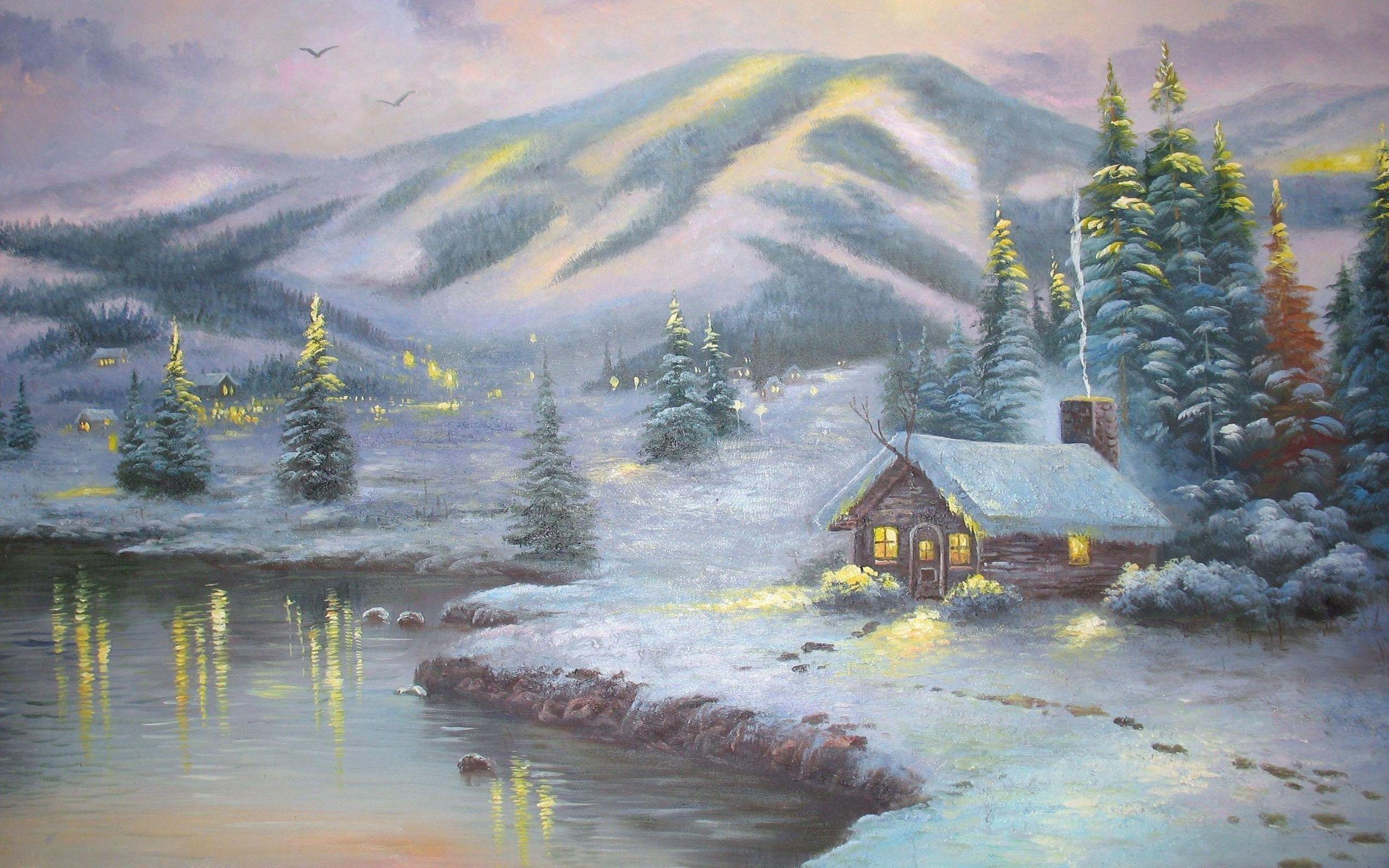Thomas Kinkade Winter Wallpapers - Top Free Thomas Kinkade Winter ...