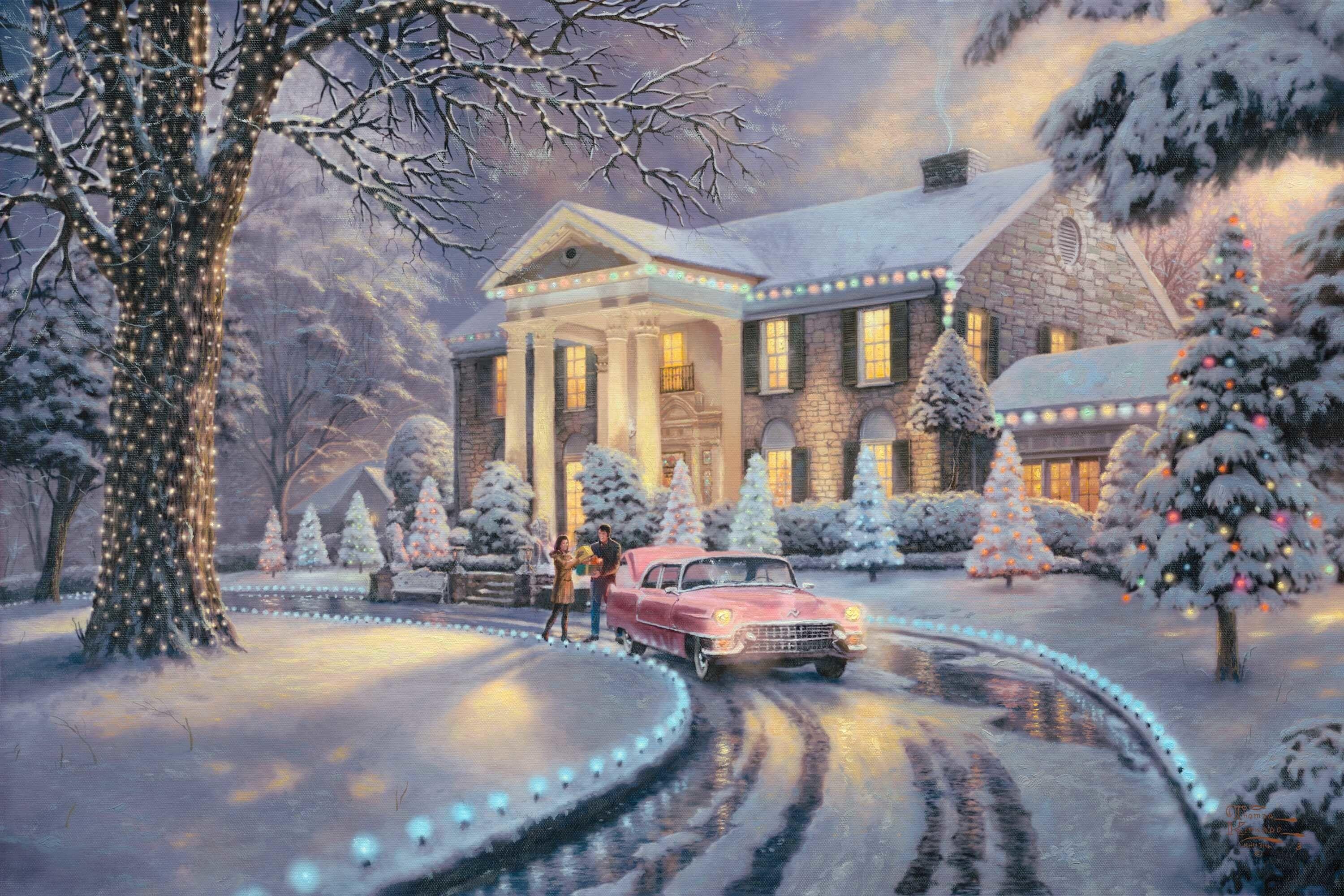 Thomas Kinkade Winter Wallpapers - Top Free Thomas Kinkade Winter ...