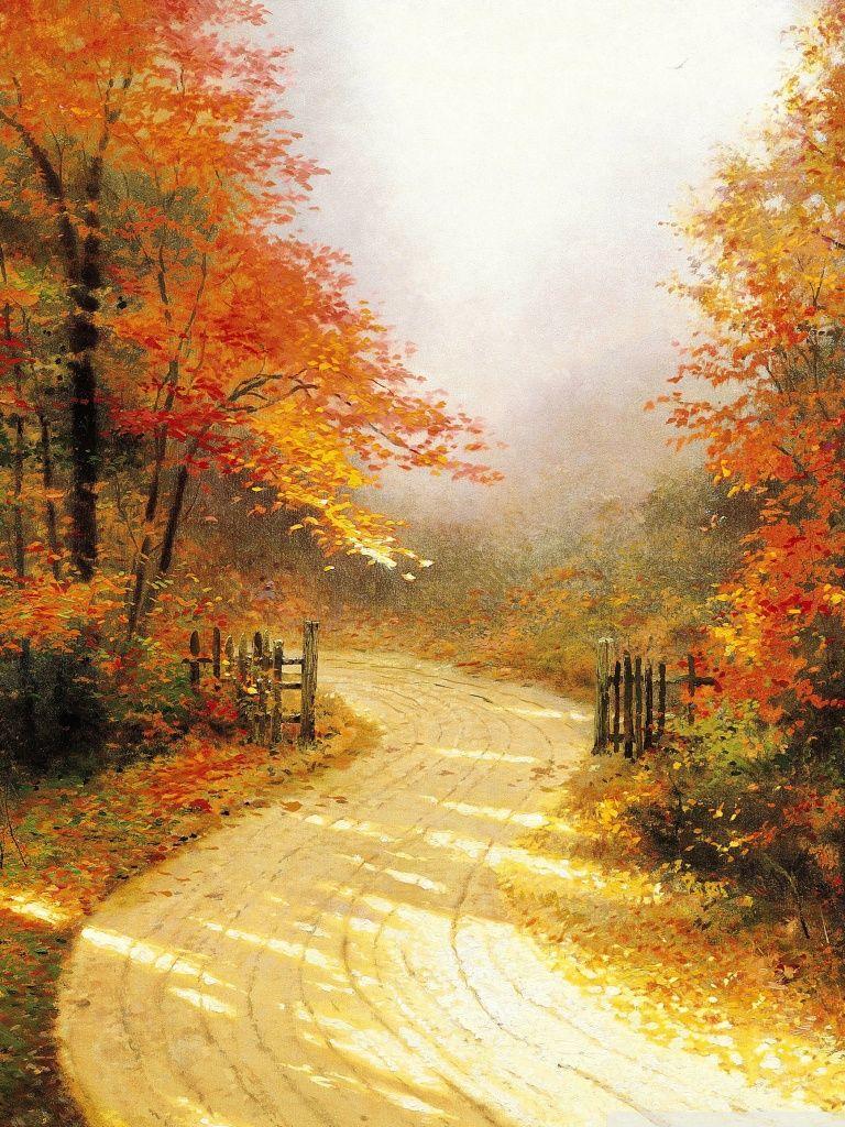 Thomas Kinkade Autumn Wallpapers - Top Free Thomas Kinkade Autumn ...