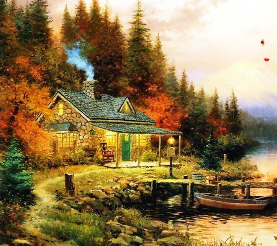 Thomas Kinkade Autumn Wallpapers - Top Free Thomas Kinkade Autumn ...