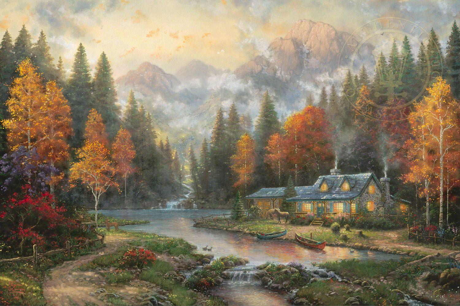 Thomas Kinkade Autumn Wallpapers - Top Free Thomas Kinkade Autumn ...