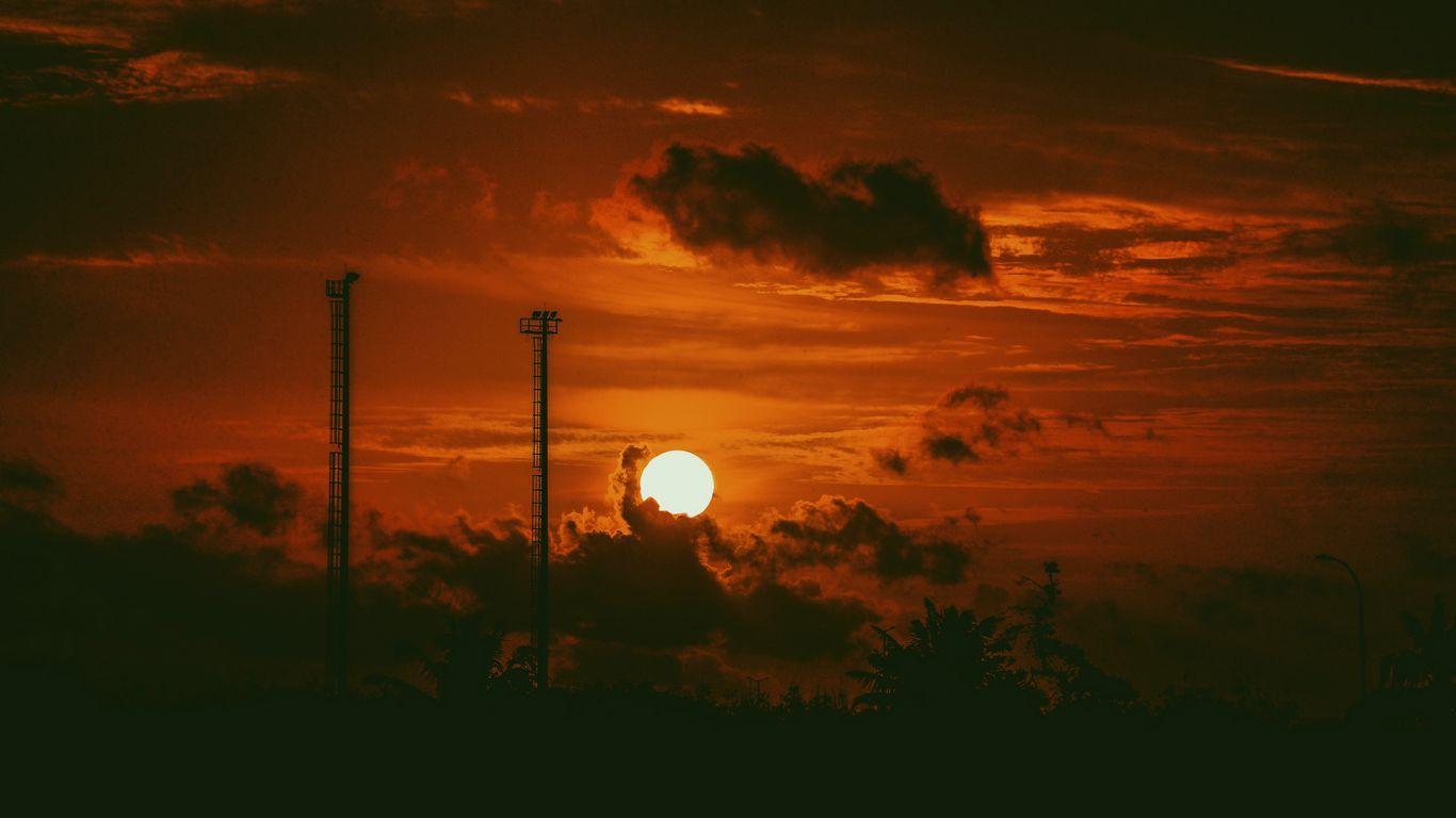 Sunset Moon Wallpapers - Top Free Sunset Moon Backgrounds - WallpaperAccess