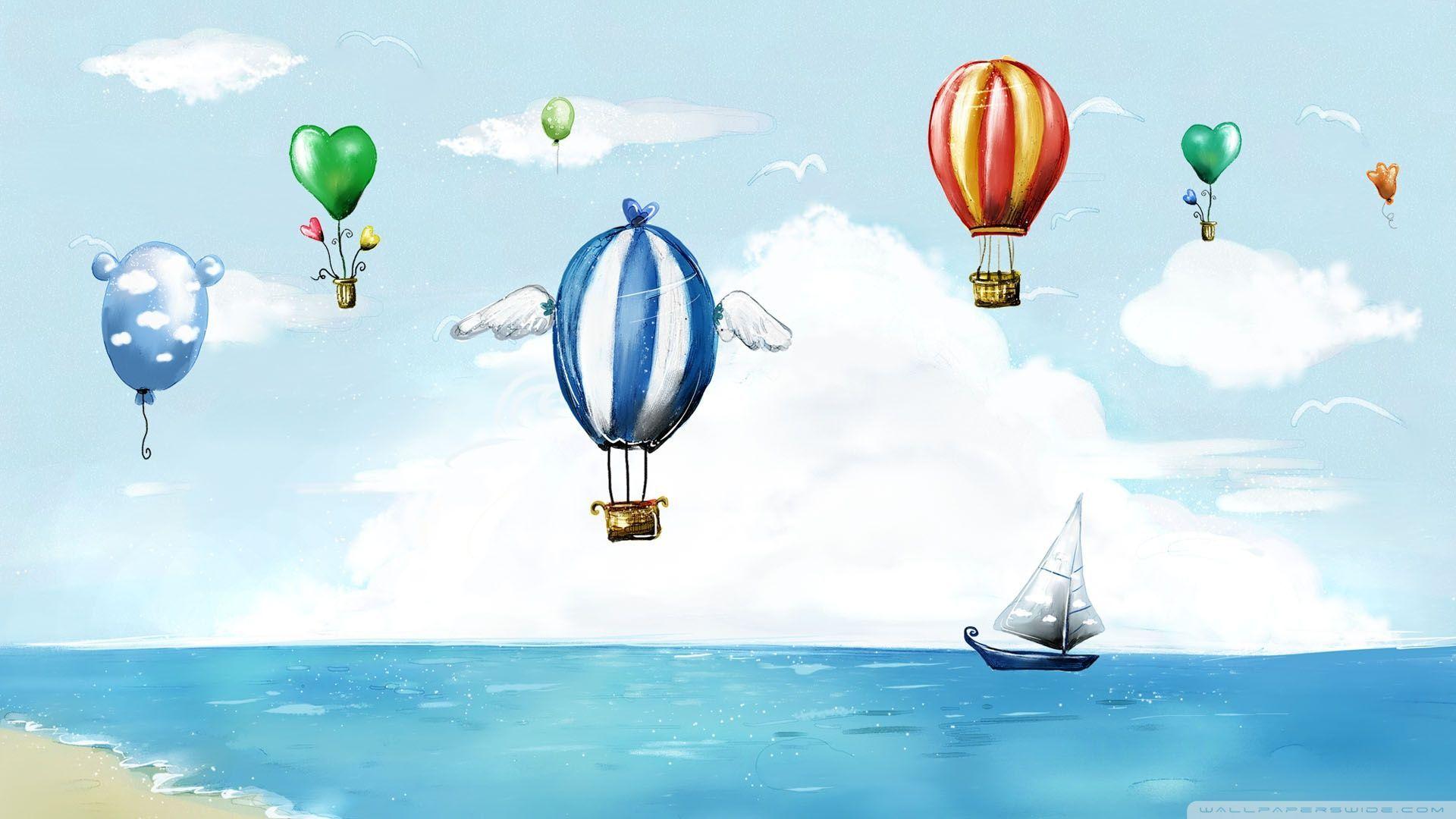Cartoon Hot Air Balloon Wallpapers - Top Free Cartoon Hot Air Balloon ...