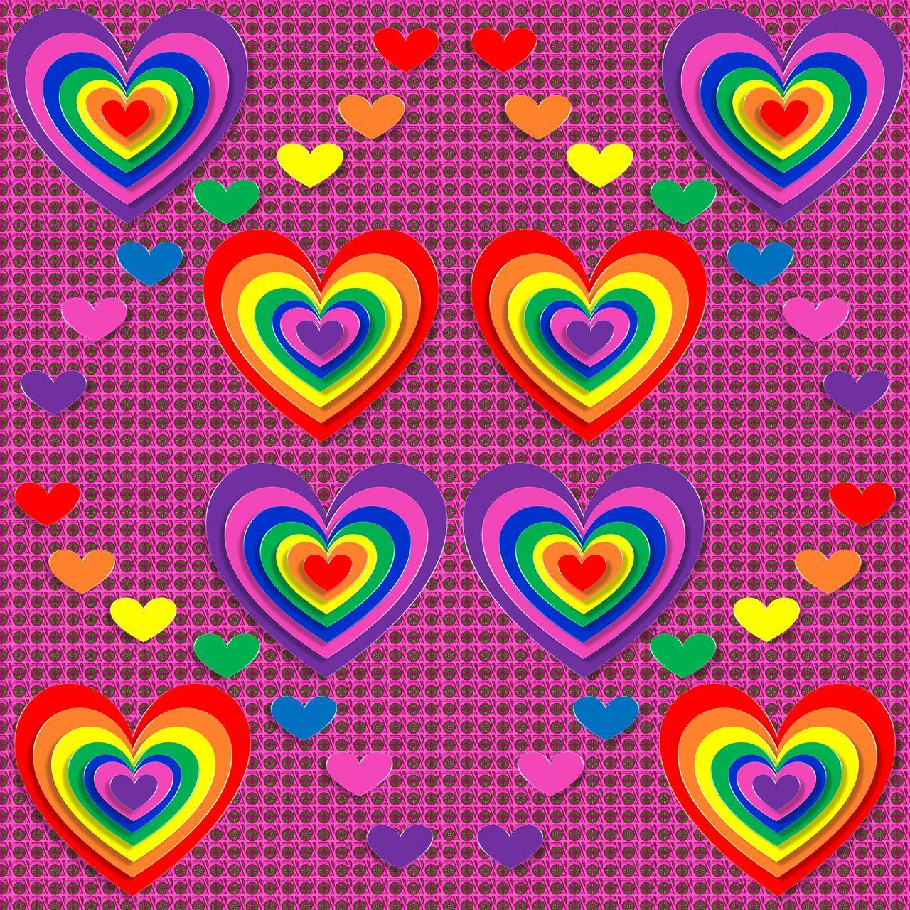Rainbow Love Hearts Wallpapers - Top Free Rainbow Love Hearts ...