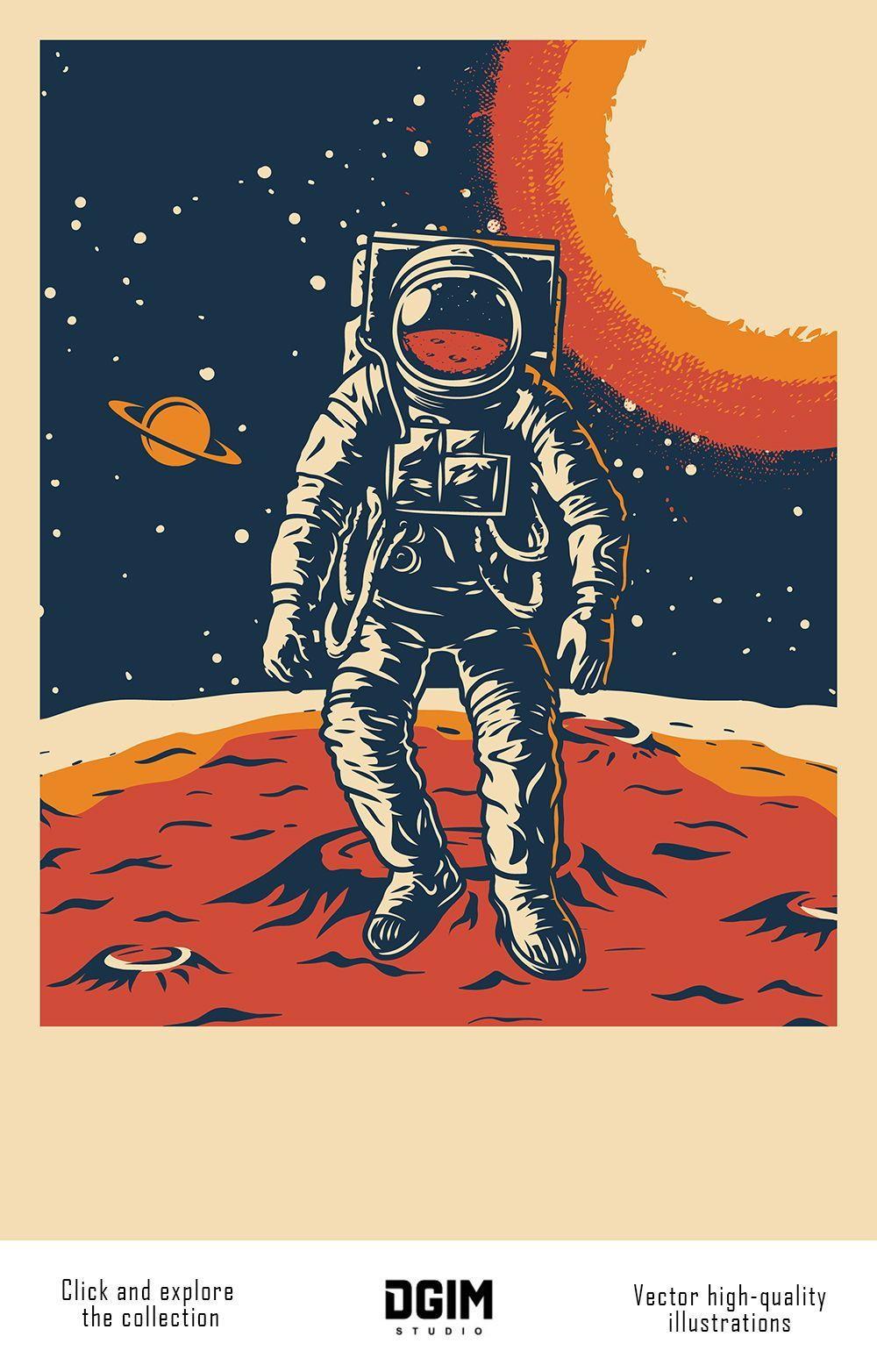 Retro Astronaut Wallpapers - Top Free Retro Astronaut Backgrounds ...