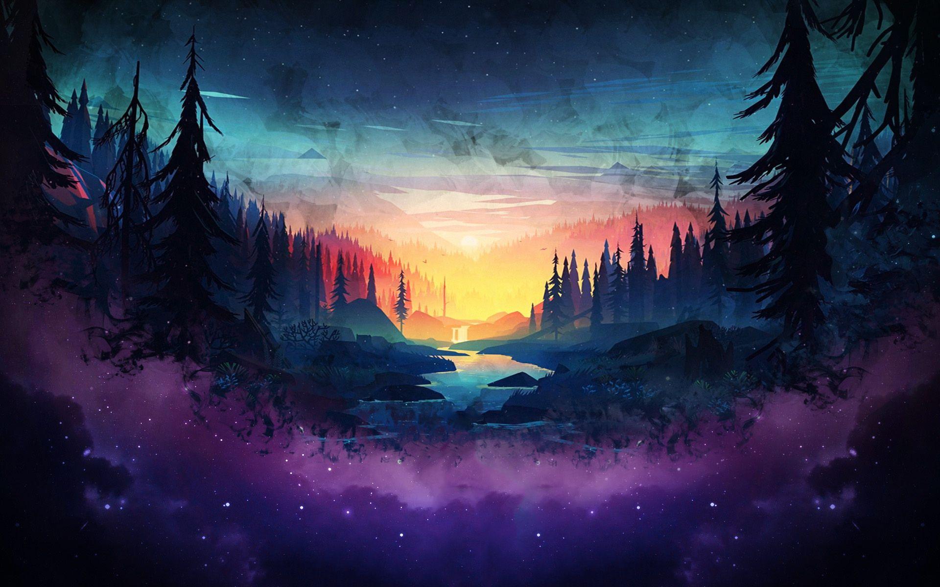 Drawing Nature Wallpapers - Top Free Drawing Nature Backgrounds ...