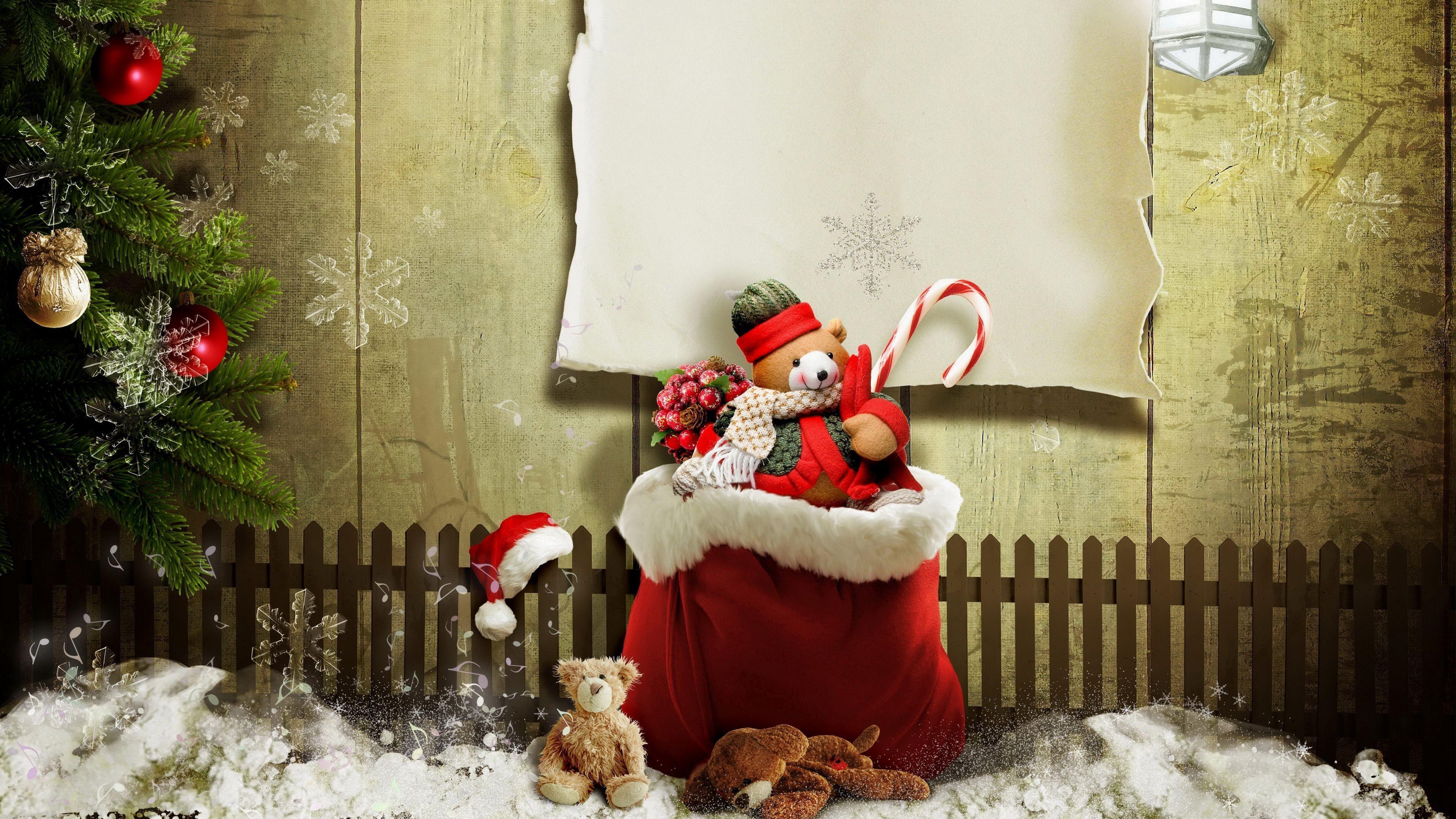 Bear Christmas Wallpapers - Top Free Bear Christmas Backgrounds ...