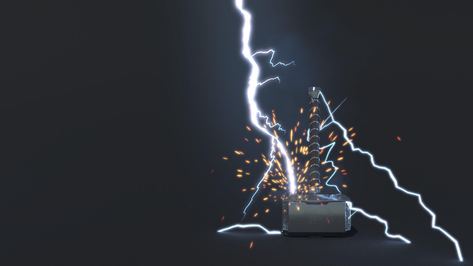 Mjolnir Lightning Wallpapers - Top Free Mjolnir Lightning Backgrounds ...