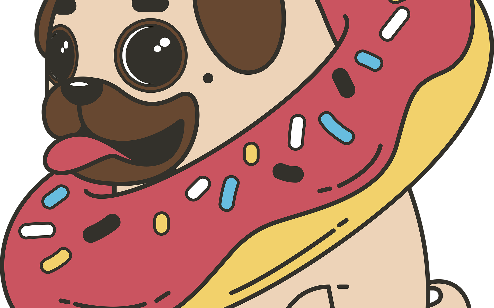 Donut Pug Wallpapers - Top Free Donut Pug Backgrounds - WallpaperAccess