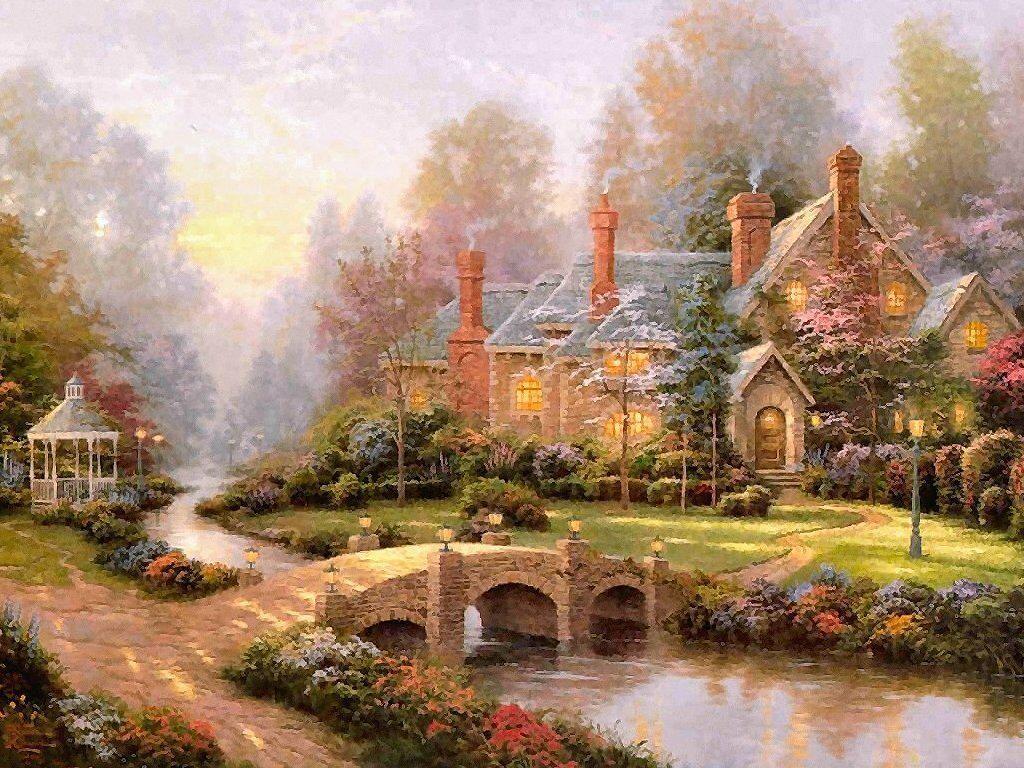 Thomas Kinkade Spring Wallpapers - Top Free Thomas Kinkade Spring ...