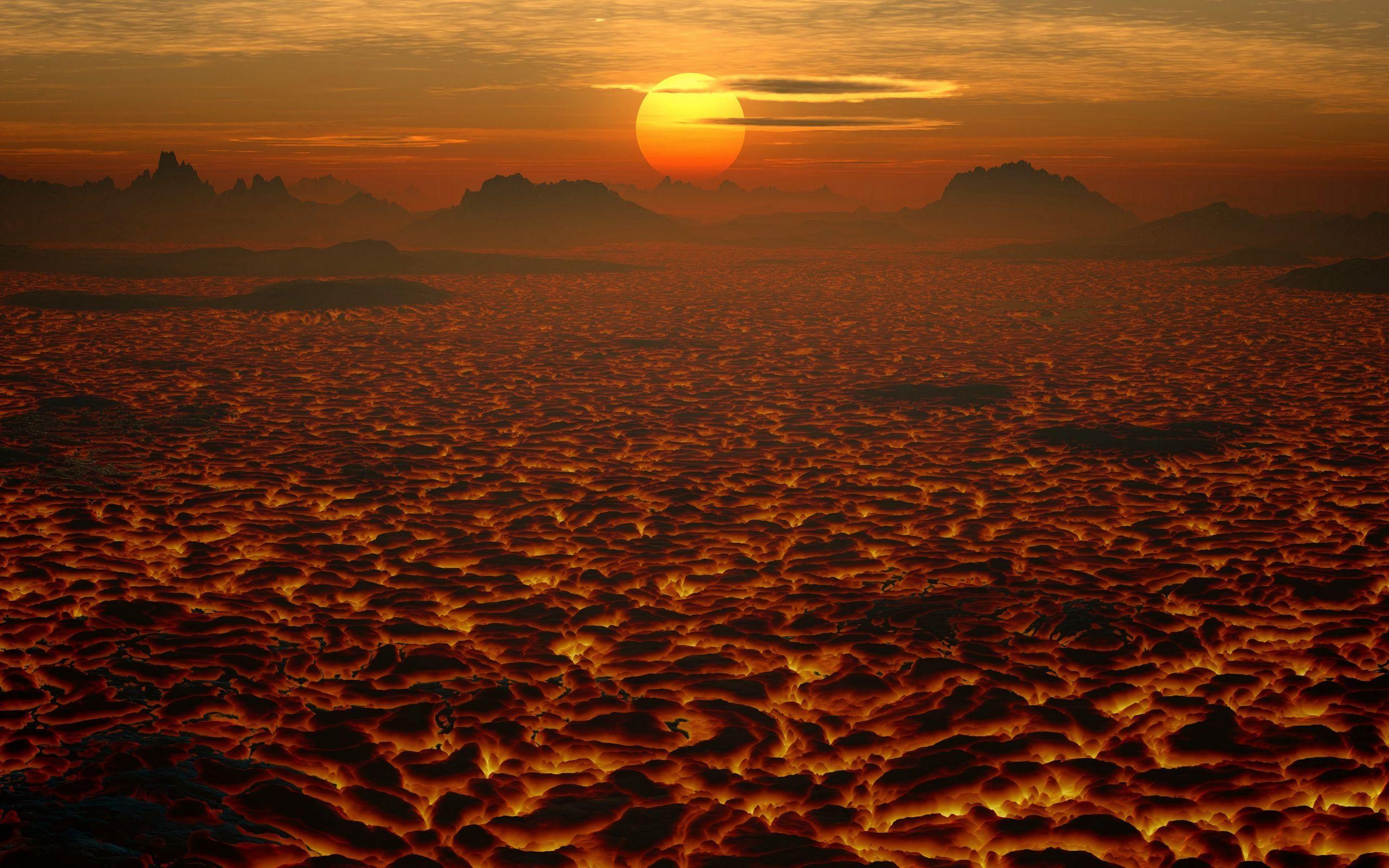 Lava Landscape Wallpapers - Top Free Lava Landscape Backgrounds ...