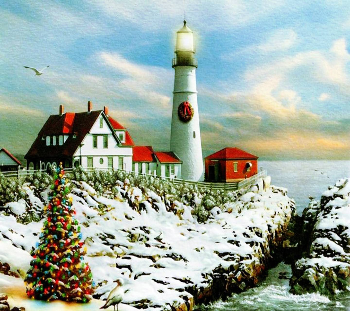 Winter Lighthouse Wallpapers - Top Free Winter Lighthouse Backgrounds ...