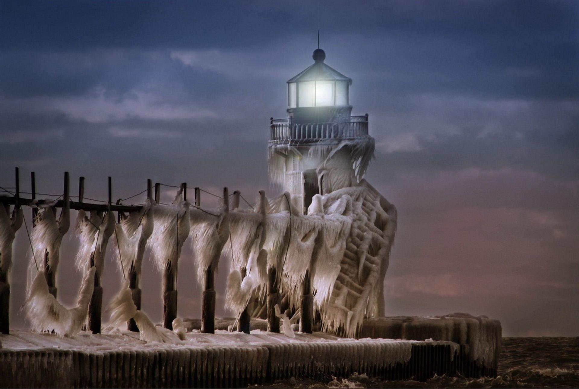 Winter Lighthouse Wallpapers - Top Free Winter Lighthouse Backgrounds ...