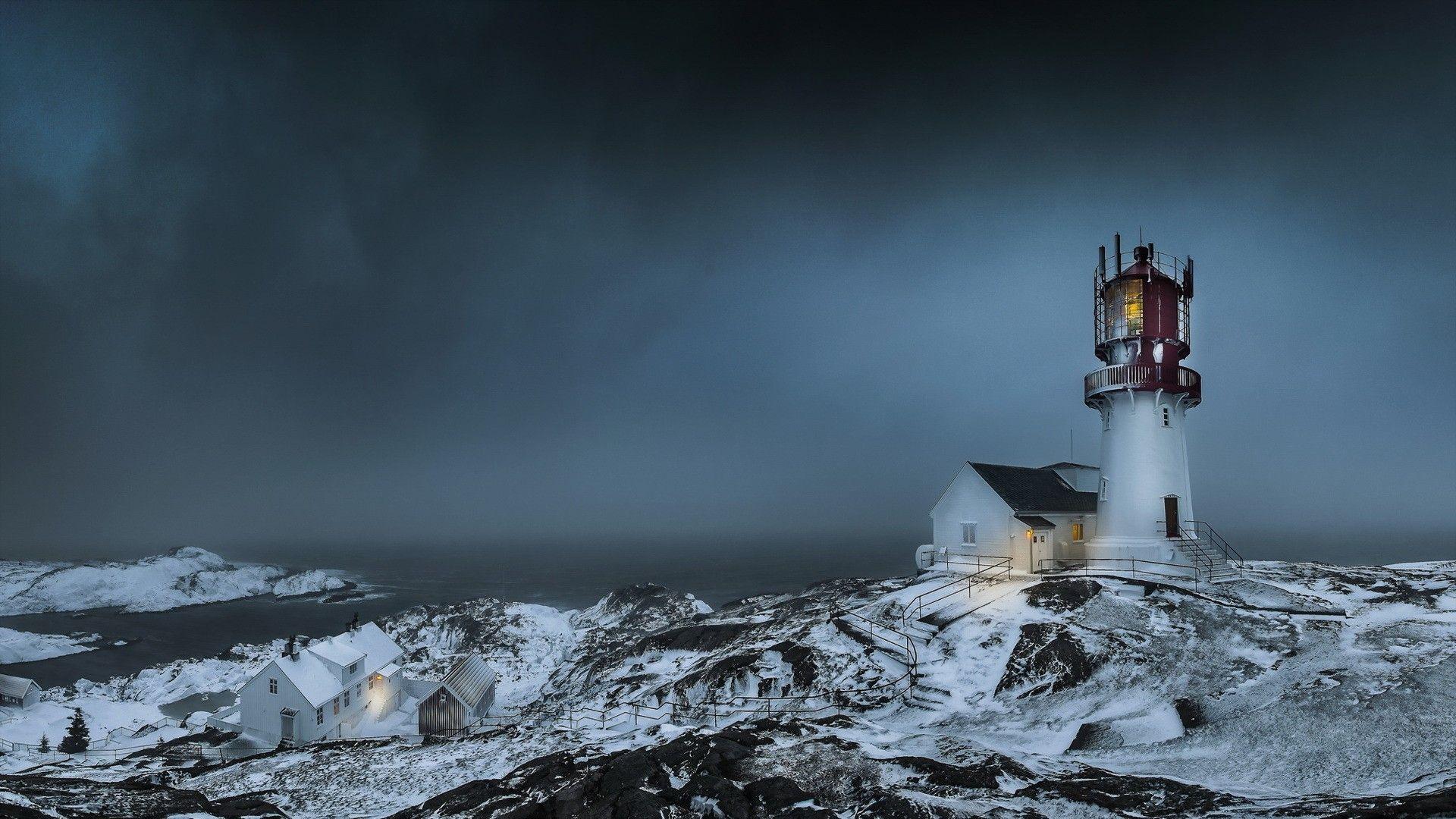 Winter Lighthouse Wallpapers - Top Free Winter Lighthouse Backgrounds ...