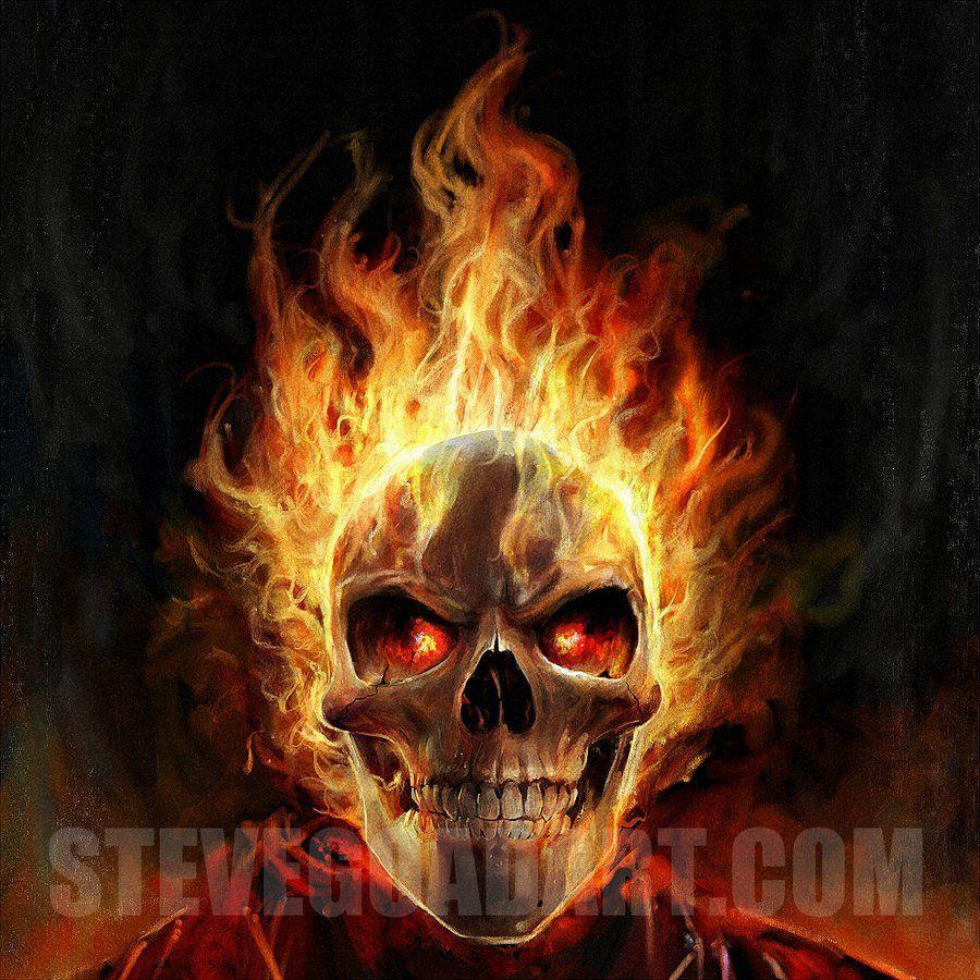 Skull On Fire Wallpapers - Top Free Skull On Fire Backgrounds ...