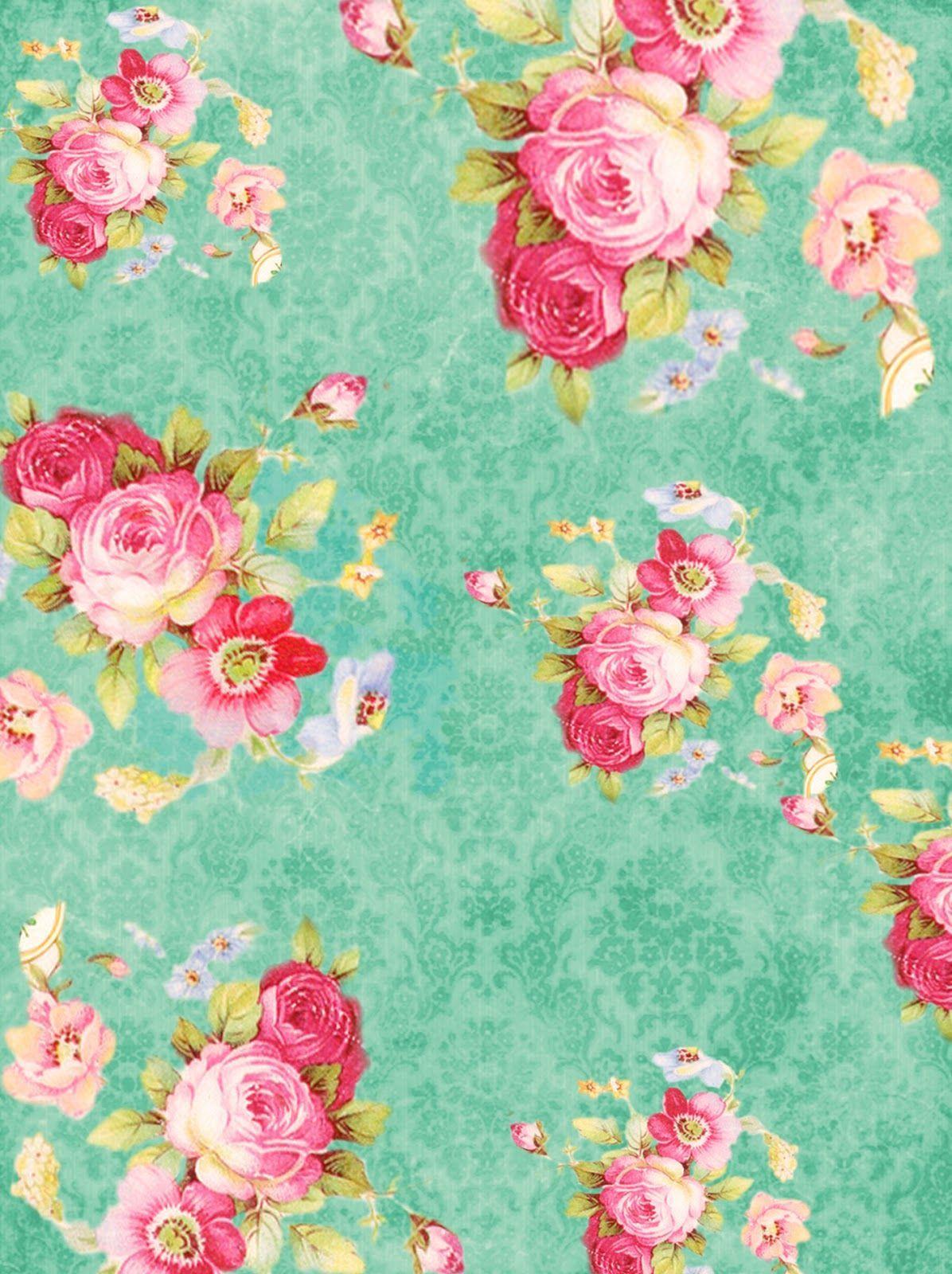 Turquoise Floral Wallpapers - Top Free Turquoise Floral Backgrounds ...