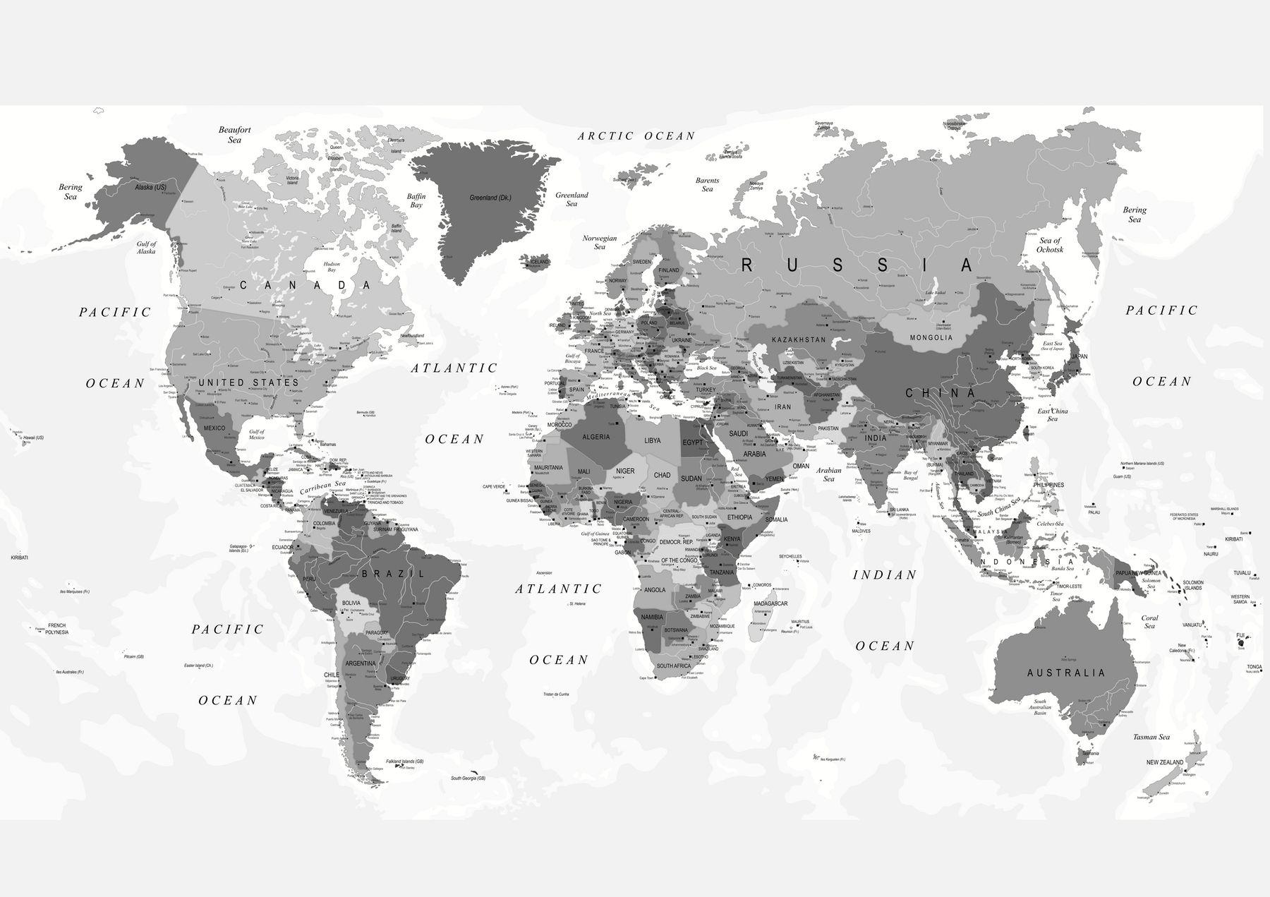 Grey World Map Wallpapers - Top Free Grey World Map Backgrounds ...