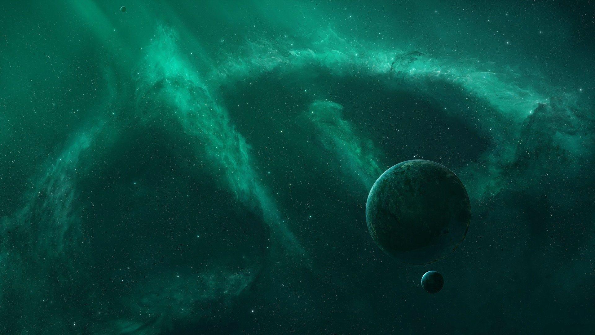 Green and Blue Space HD Wallpapers - Top Free Green and Blue Space HD ...