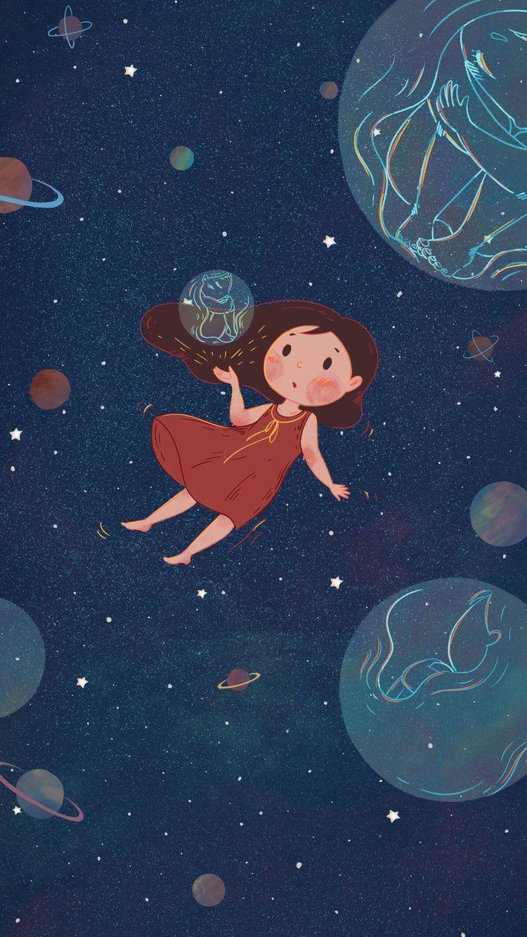 Cartoon Space iPhone Wallpapers - Top Free Cartoon Space iPhone ...