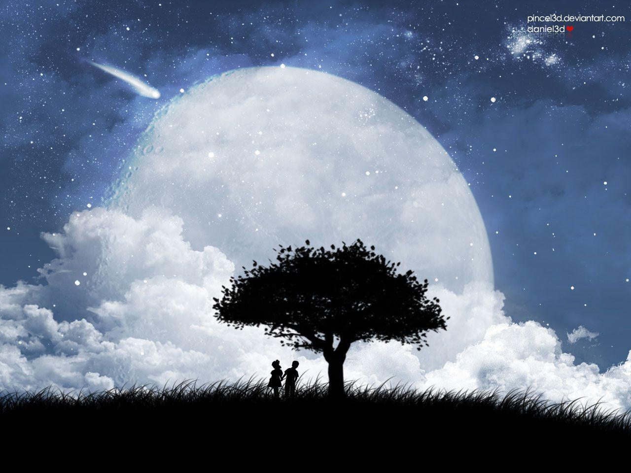 Flowers and Moon Wallpapers - Top Free Flowers and Moon Backgrounds ...