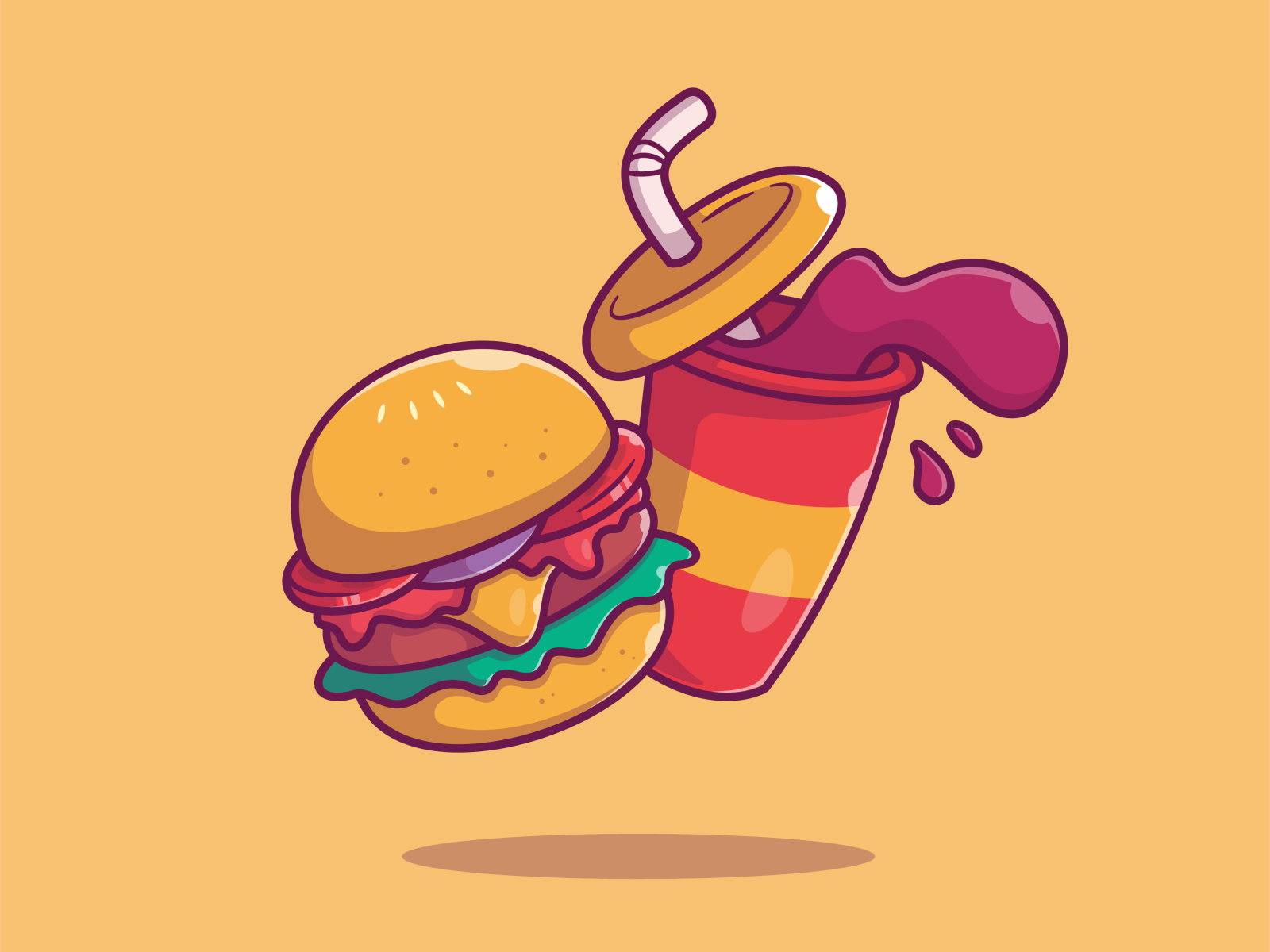 Cartoon Hamburger Wallpapers - Top Free Cartoon Hamburger Backgrounds ...