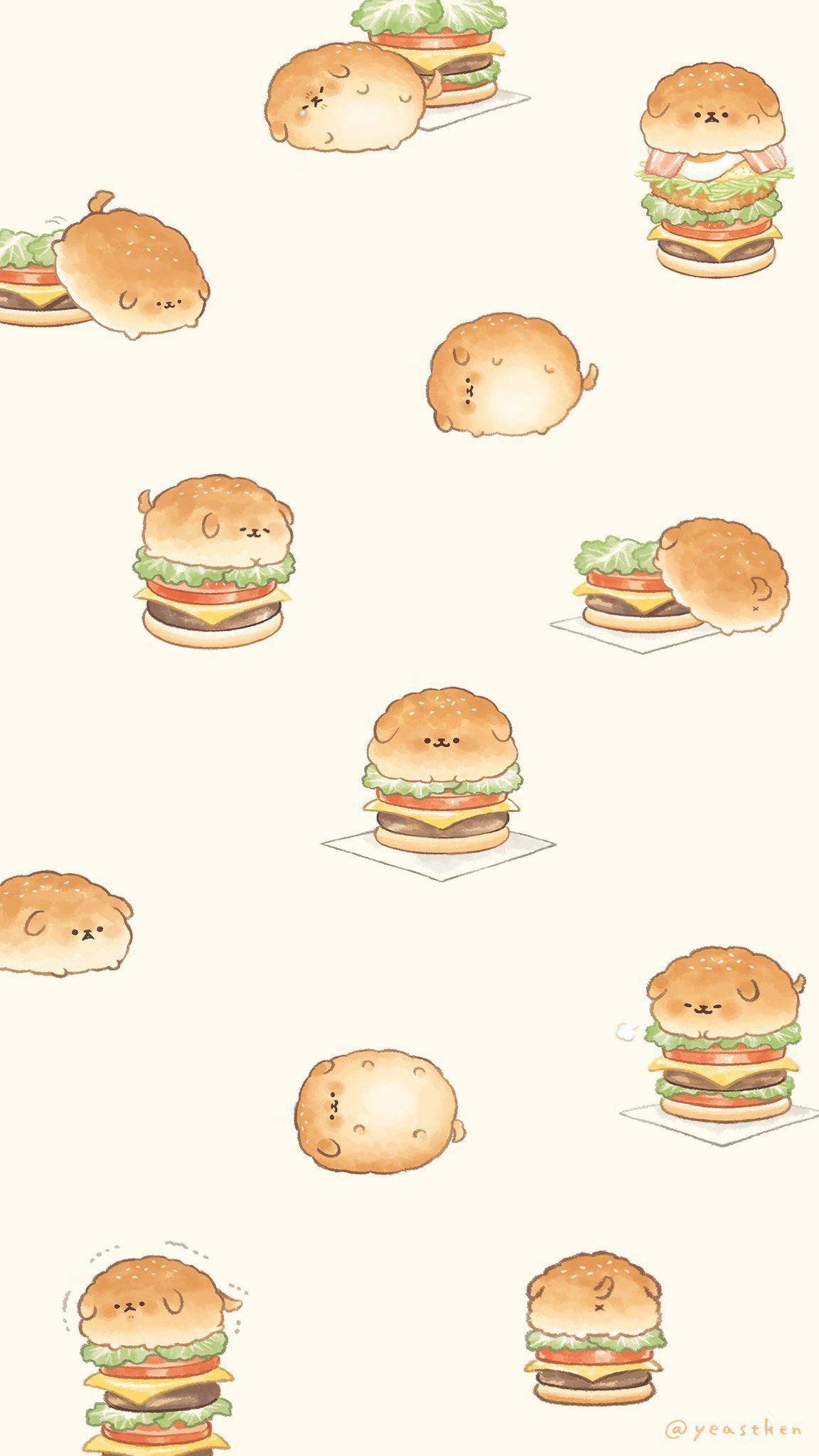 Cute Burger Wallpapers - Top Free Cute Burger Backgrounds - WallpaperAccess