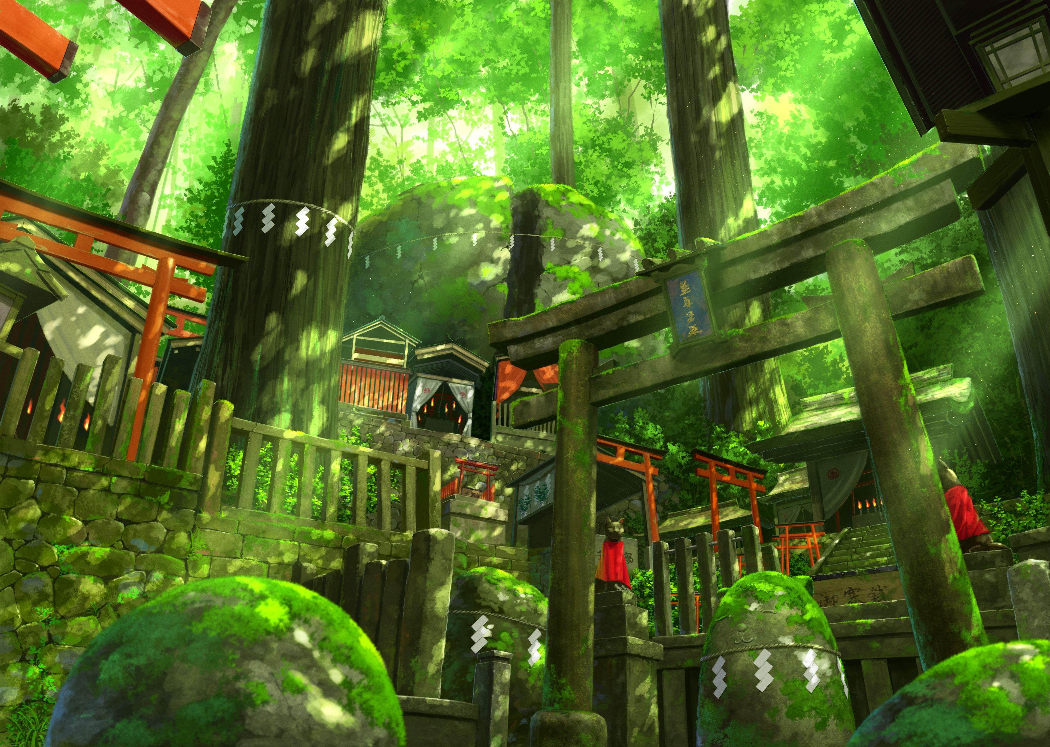 Green Anime Scenery Wallpapers - Top Free Green Anime Scenery ...