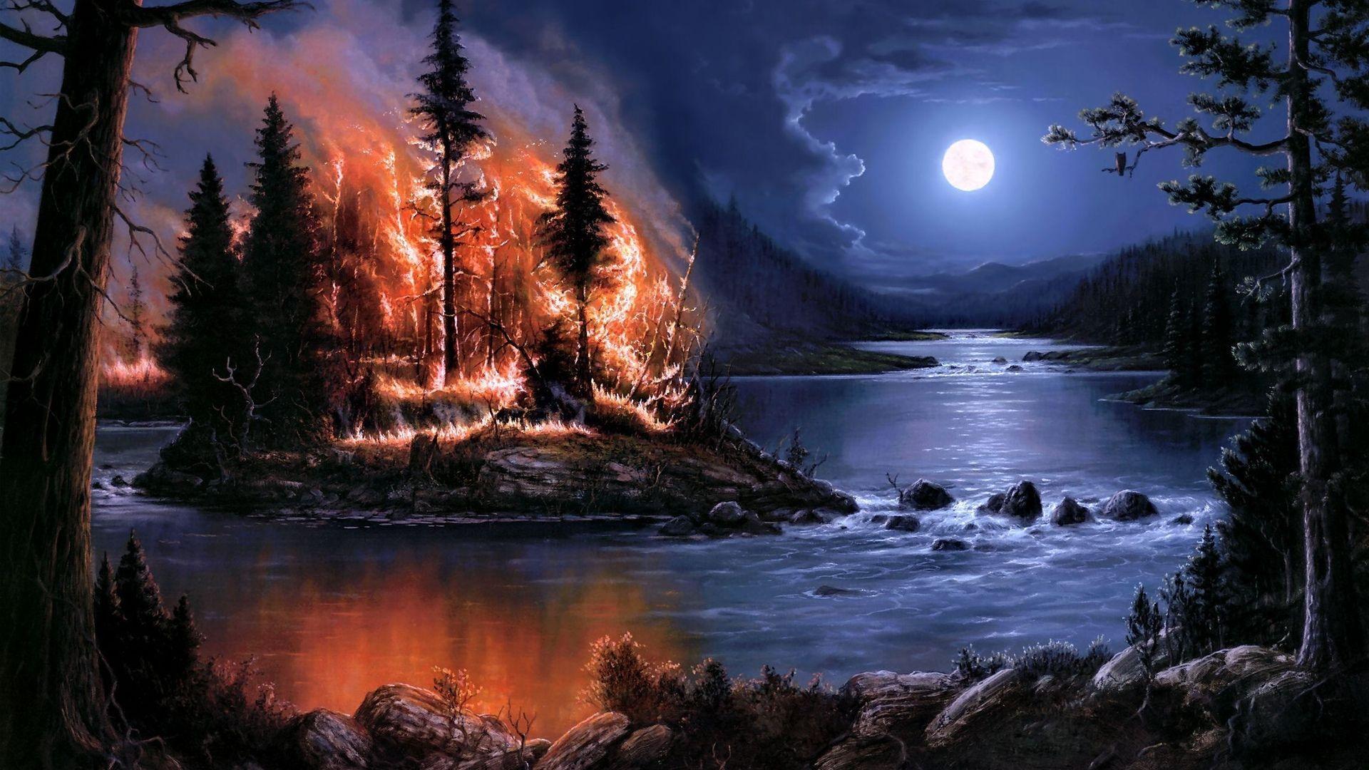 Night Fire Wallpapers - Top Free Night Fire Backgrounds - WallpaperAccess