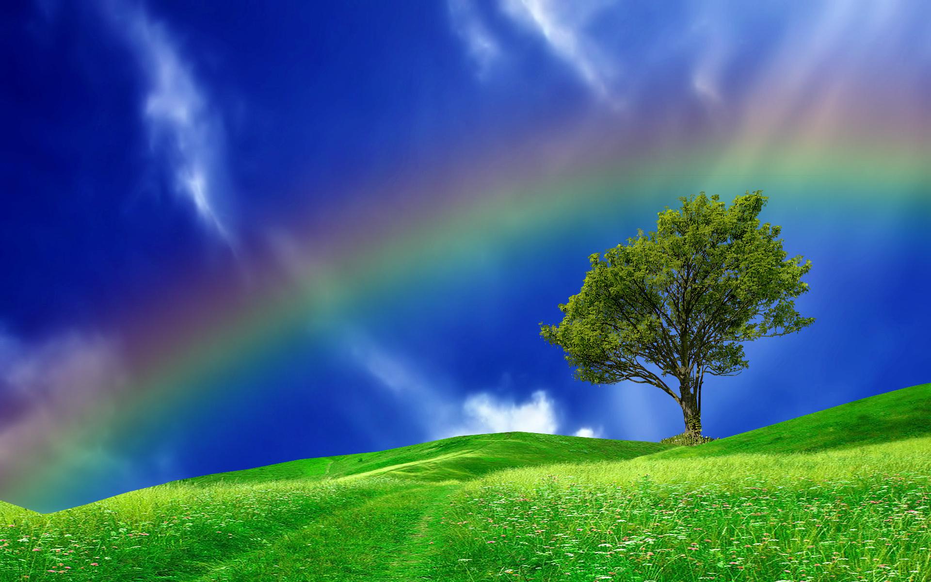 Rainbow Landscape Wallpapers - Top Free Rainbow Landscape Backgrounds ...