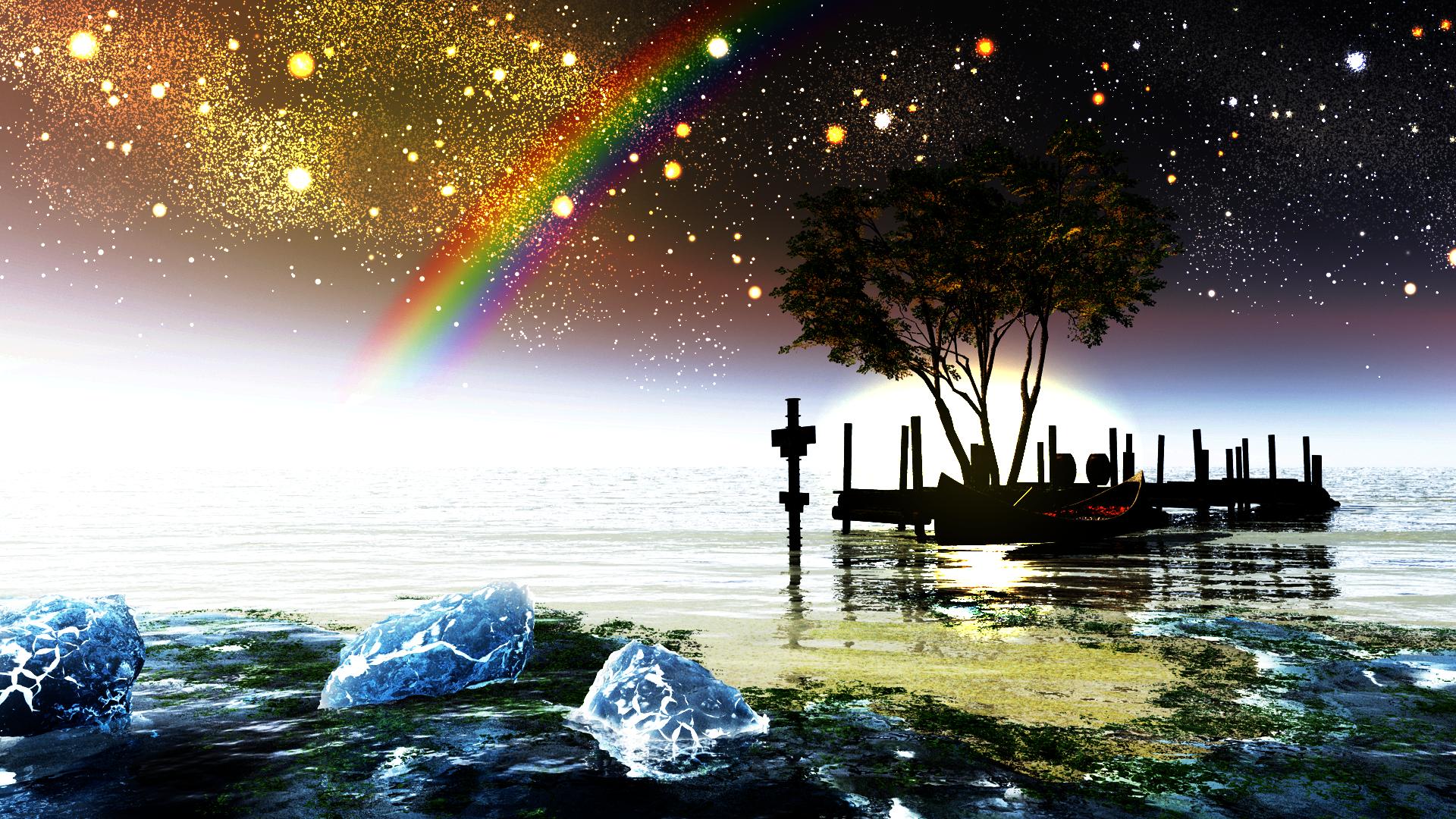 Rainbow Landscape Wallpapers - Top Free Rainbow Landscape Backgrounds ...