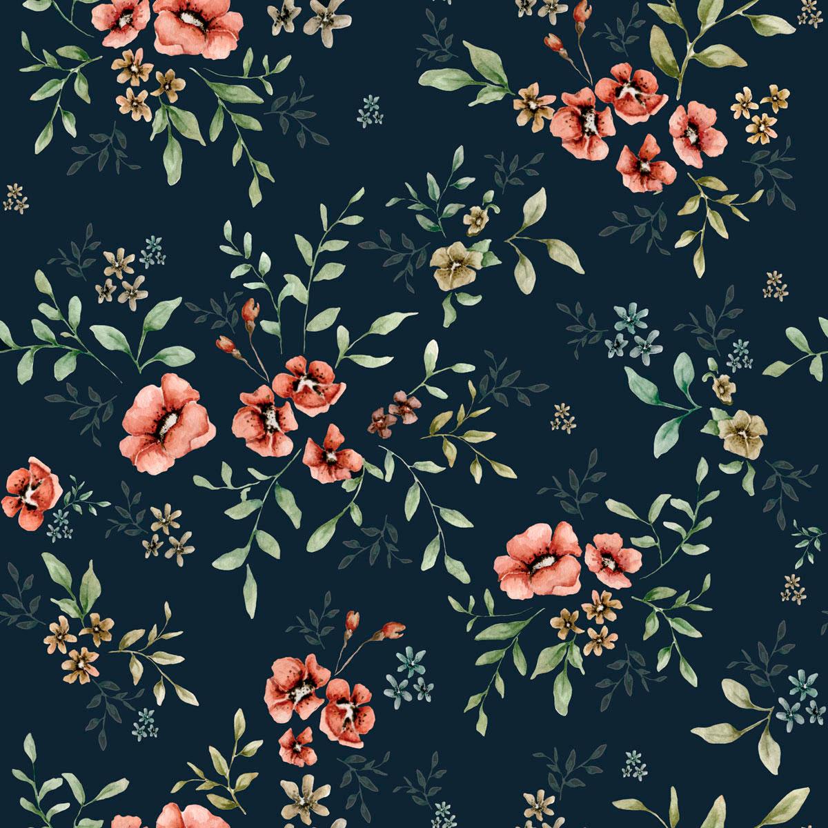 Navy Blue Floral Wallpapers - Top Free Navy Blue Floral Backgrounds ...