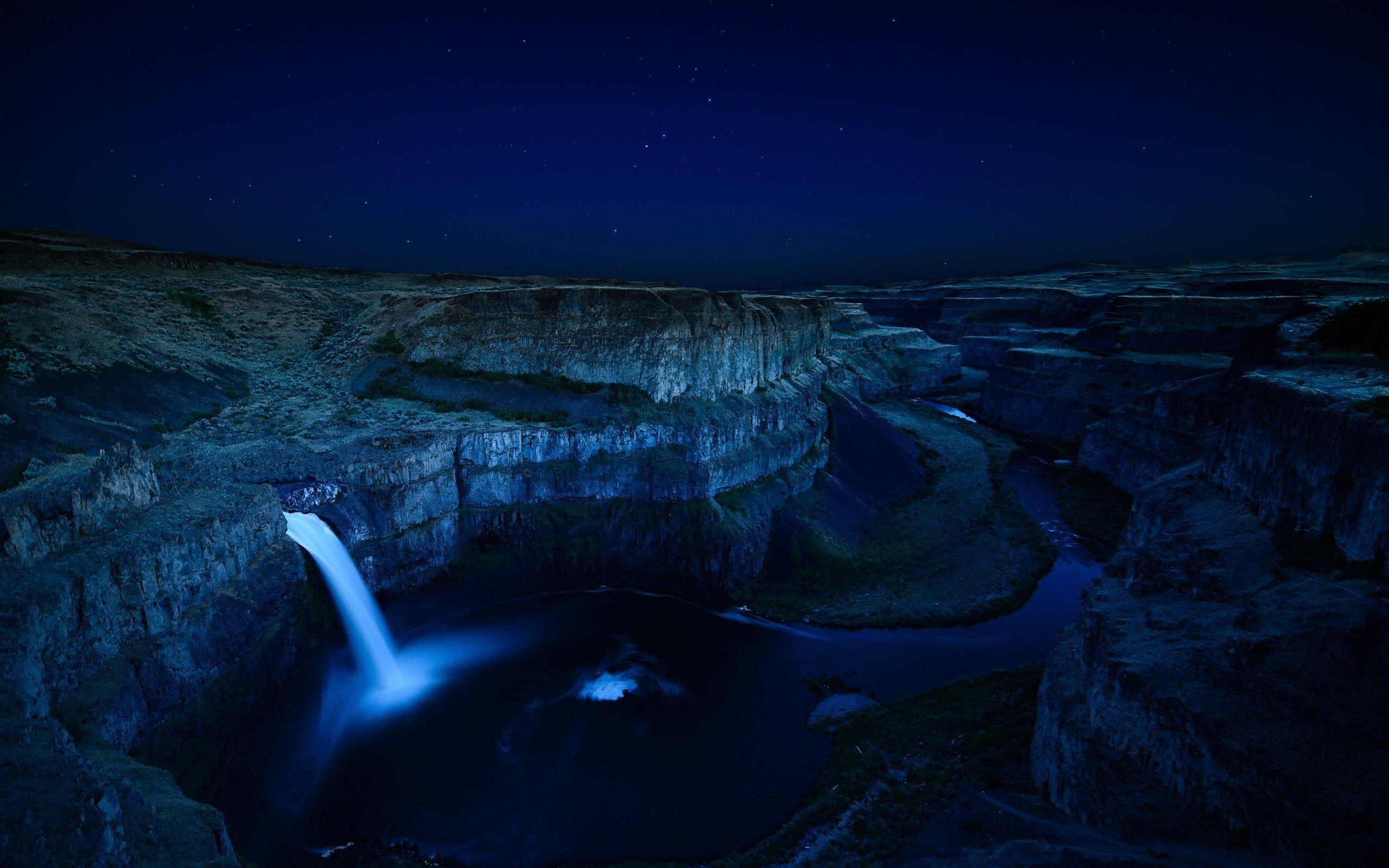 Night Waterfall Wallpapers - Top Free Night Waterfall Backgrounds ...