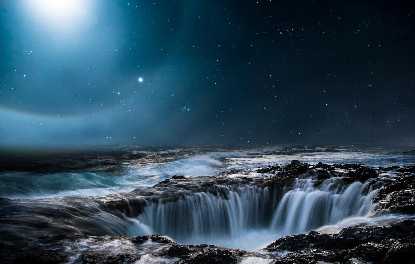 Night Waterfall Wallpapers - Top Free Night Waterfall Backgrounds ...