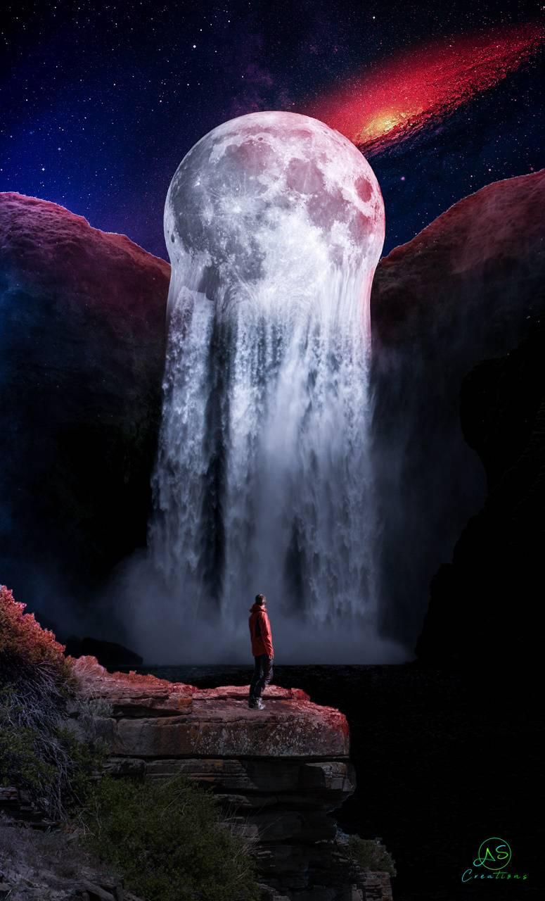 Night Waterfall Wallpapers - Top Free Night Waterfall Backgrounds ...