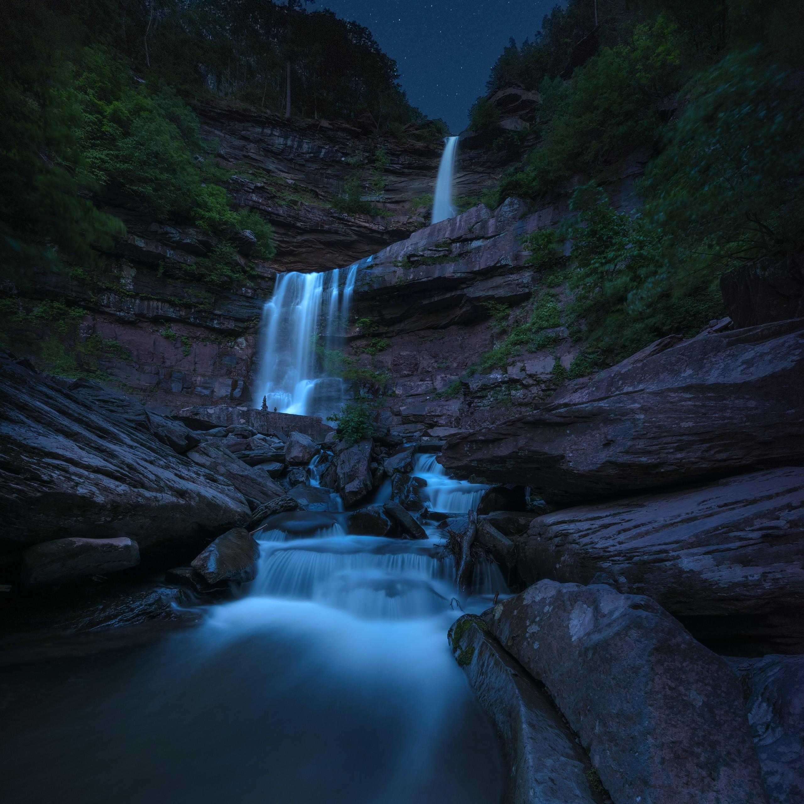 Night Waterfall Wallpapers - Top Free Night Waterfall Backgrounds ...