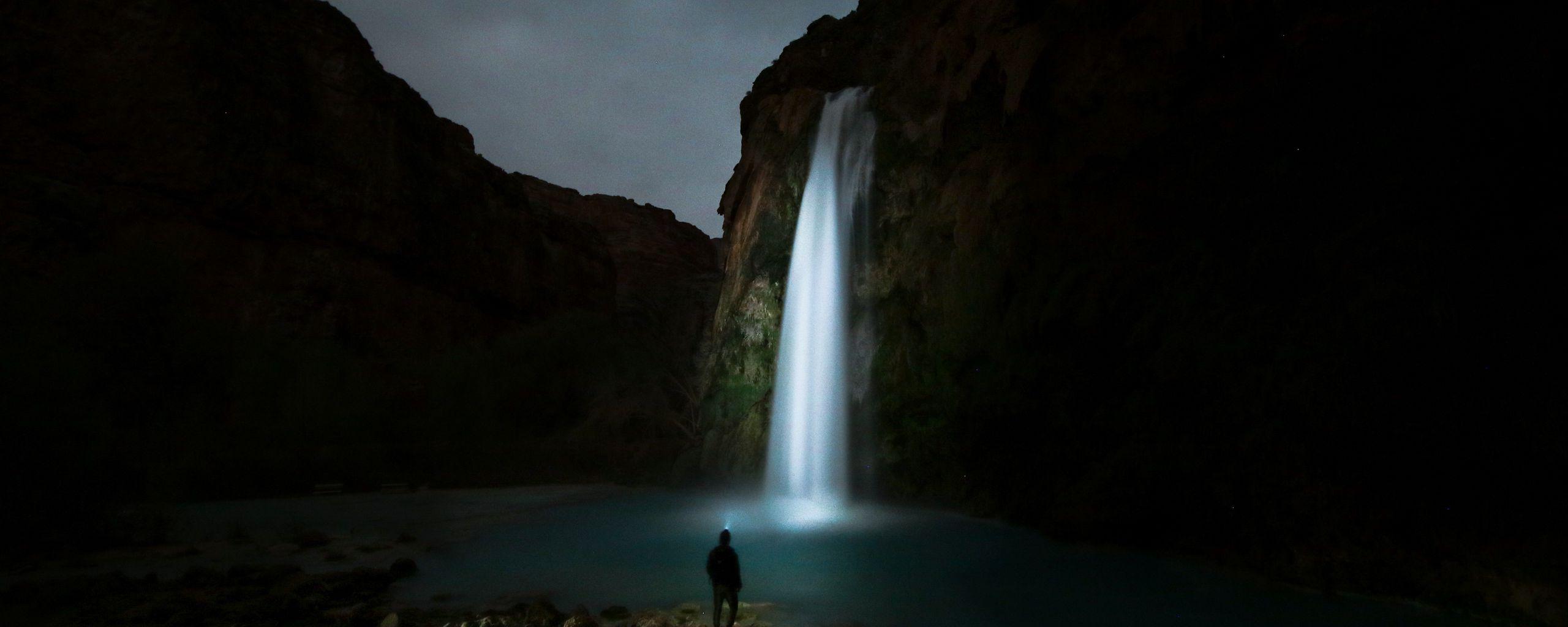 Night Waterfall Wallpapers - Top Free Night Waterfall Backgrounds ...