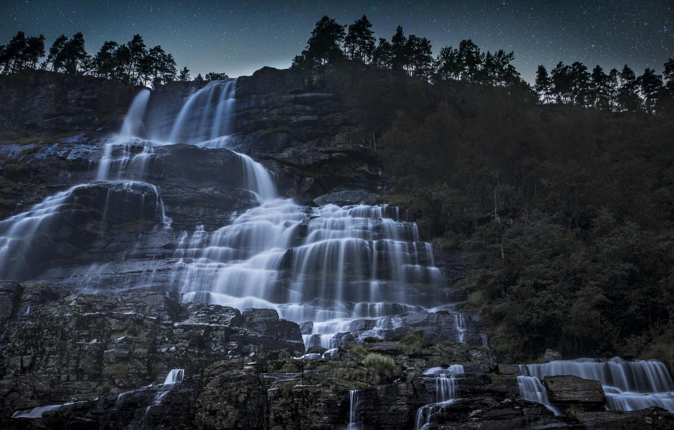 Night Waterfall Wallpapers - Top Free Night Waterfall Backgrounds ...