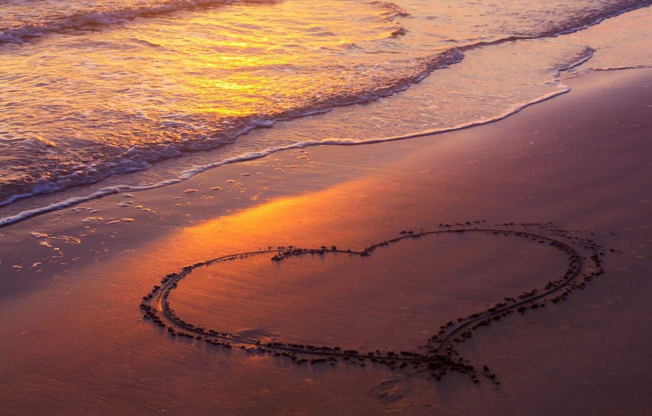 Heart Beach Sunset Laptop Wallpapers - Top Free Heart Beach Sunset ...