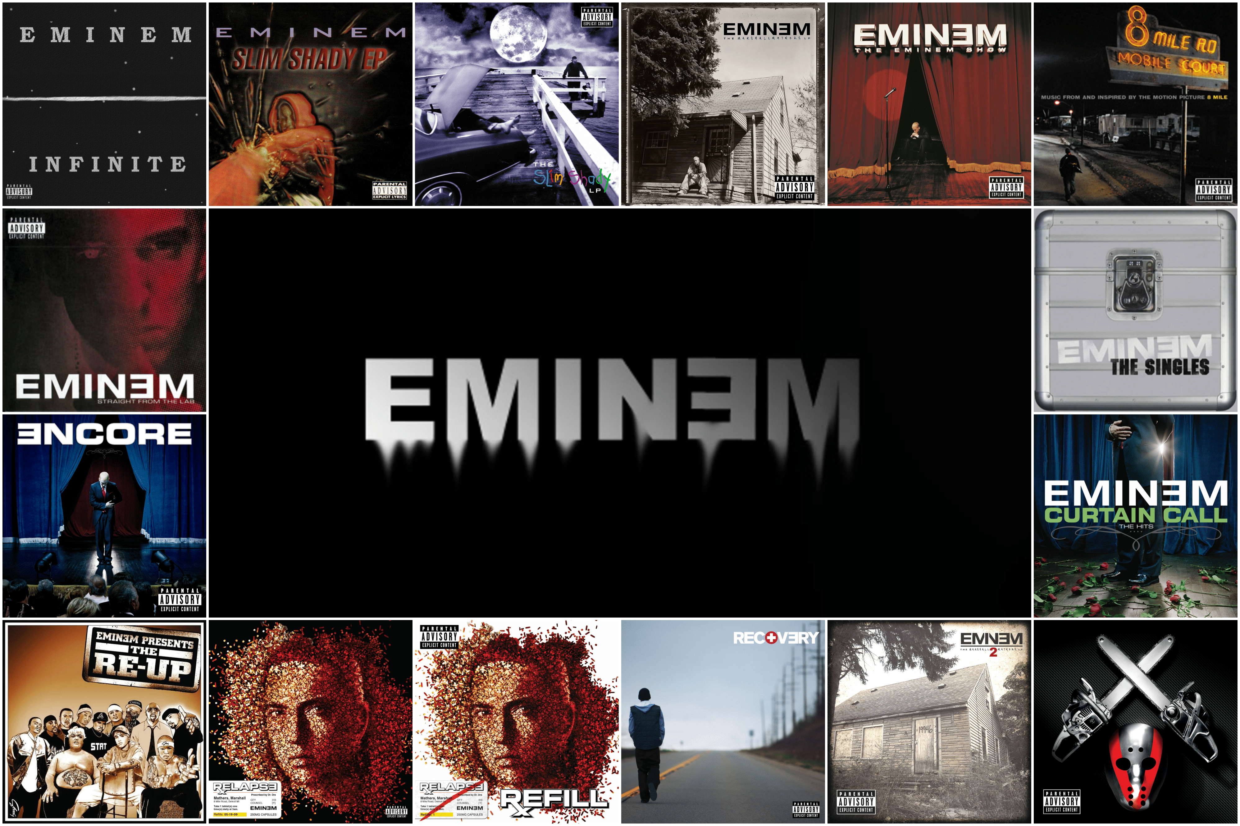 Eminem Album Covers In Order