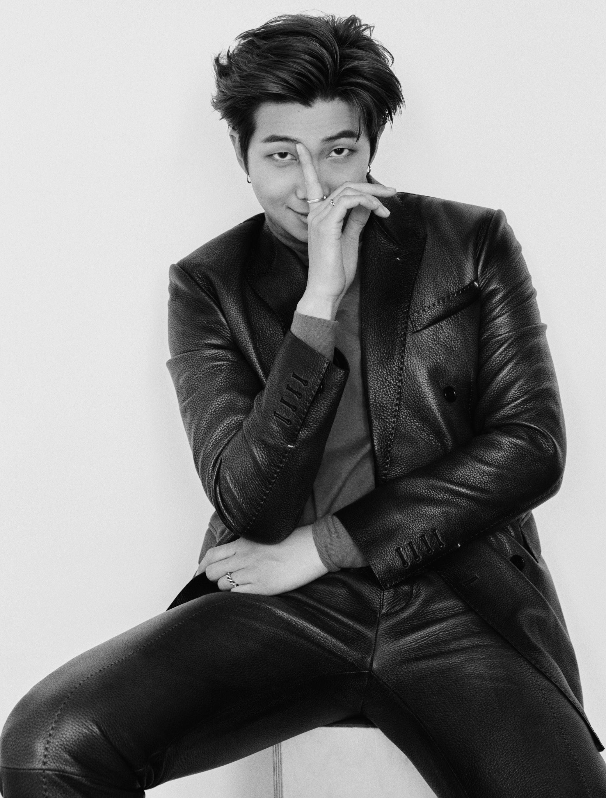 BTS RM Black and White Wallpapers - Top Free BTS RM Black and White ...