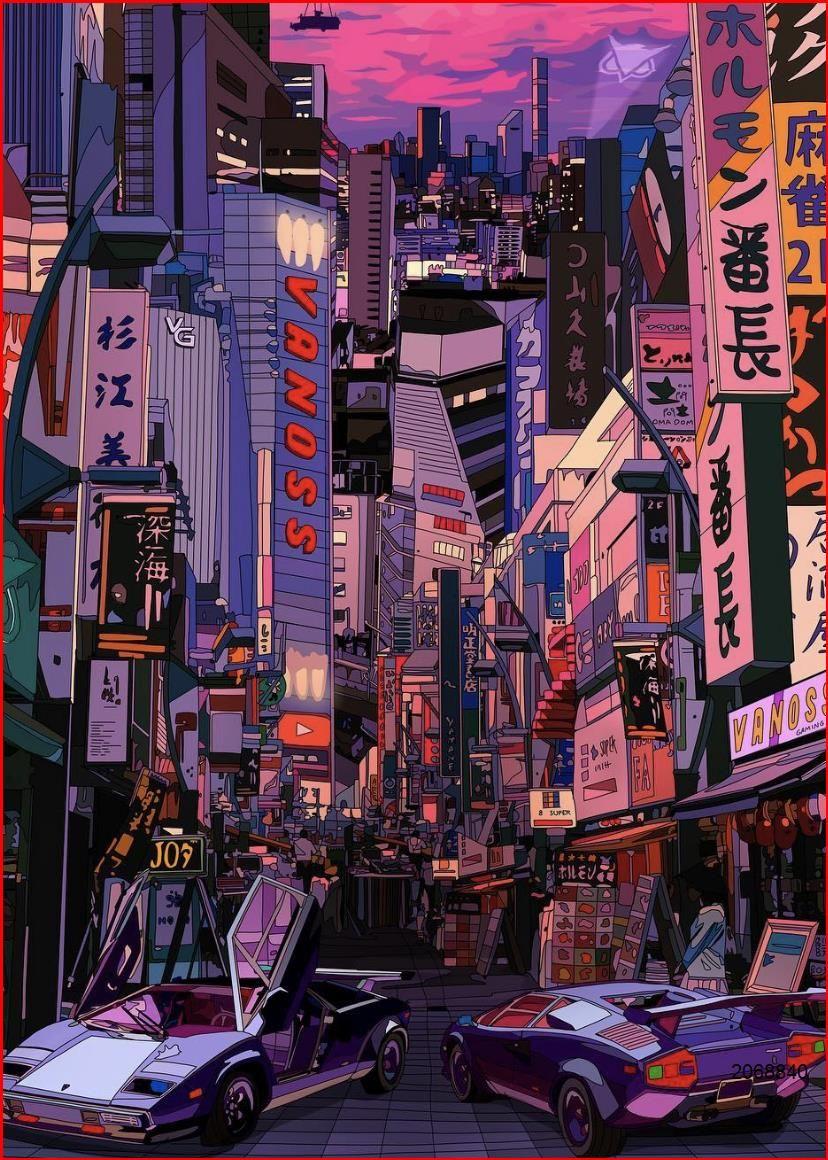 Japanese Cartoon City Wallpapers - Top Free Japanese Cartoon City ...