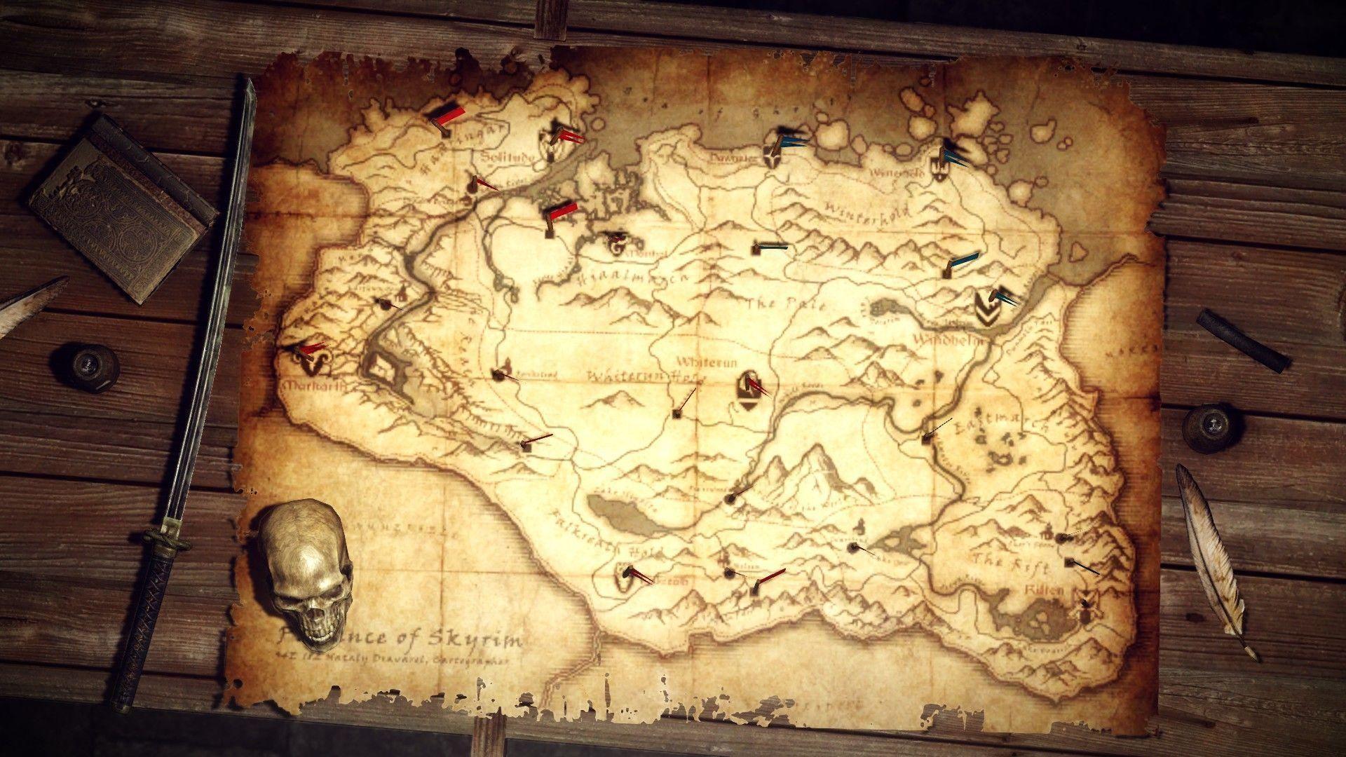 Skyrim Map Wallpapers - Top Free Skyrim Map Backgrounds - WallpaperAccess