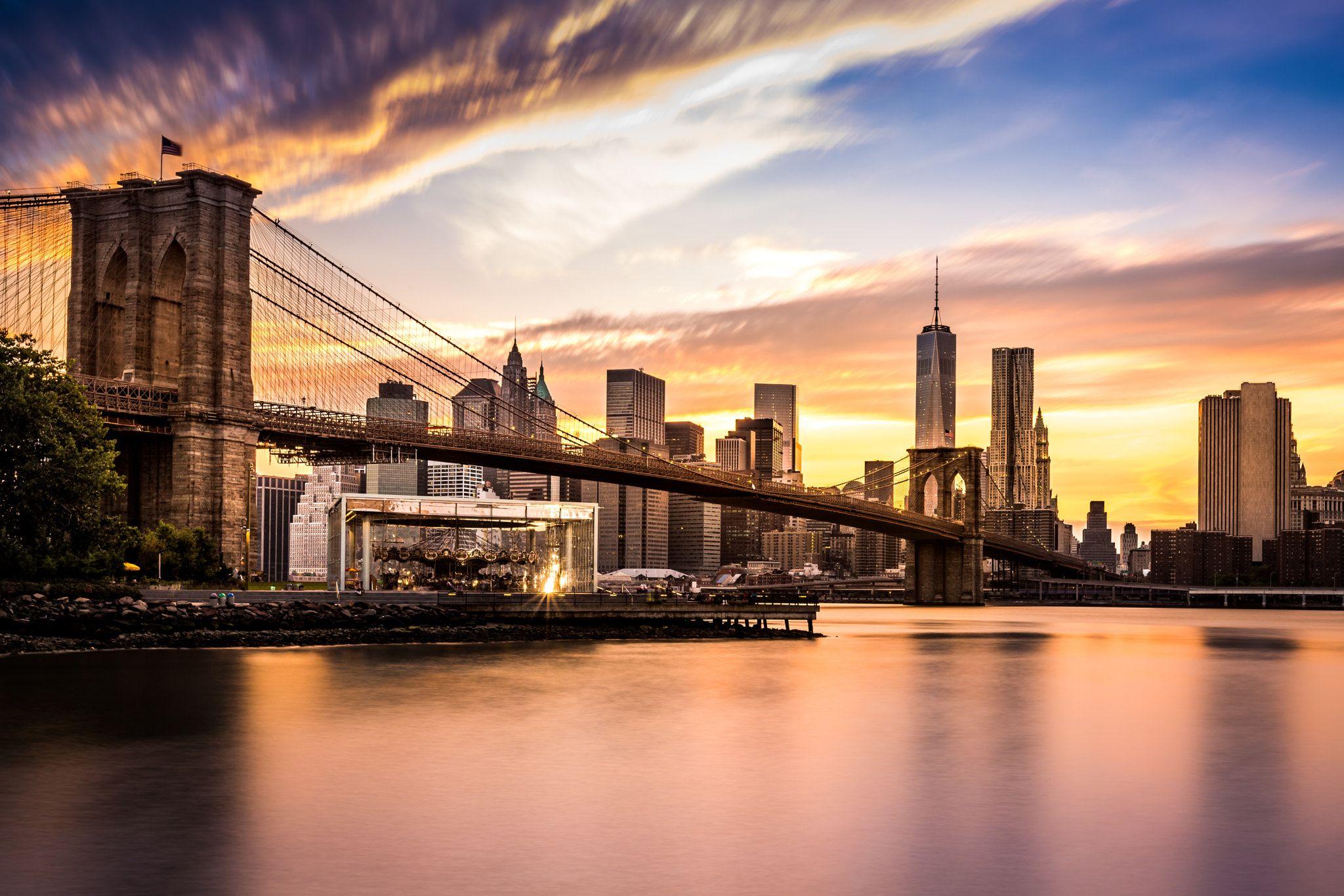 Brooklyn Bridge Sunset Wallpapers - Top Free Brooklyn Bridge Sunset Backgrounds - WallpaperAccess