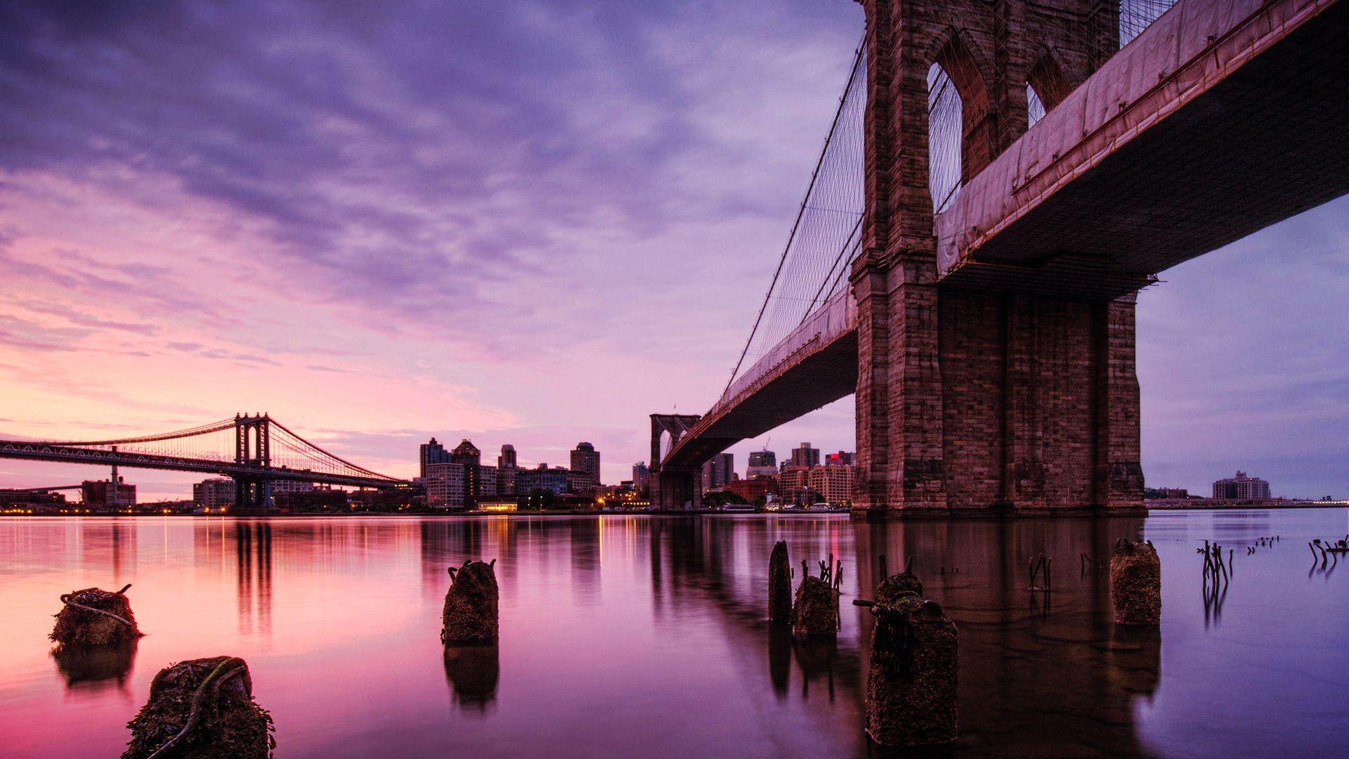 Brooklyn Bridge Sunset Wallpapers - Top Free Brooklyn Bridge Sunset ...