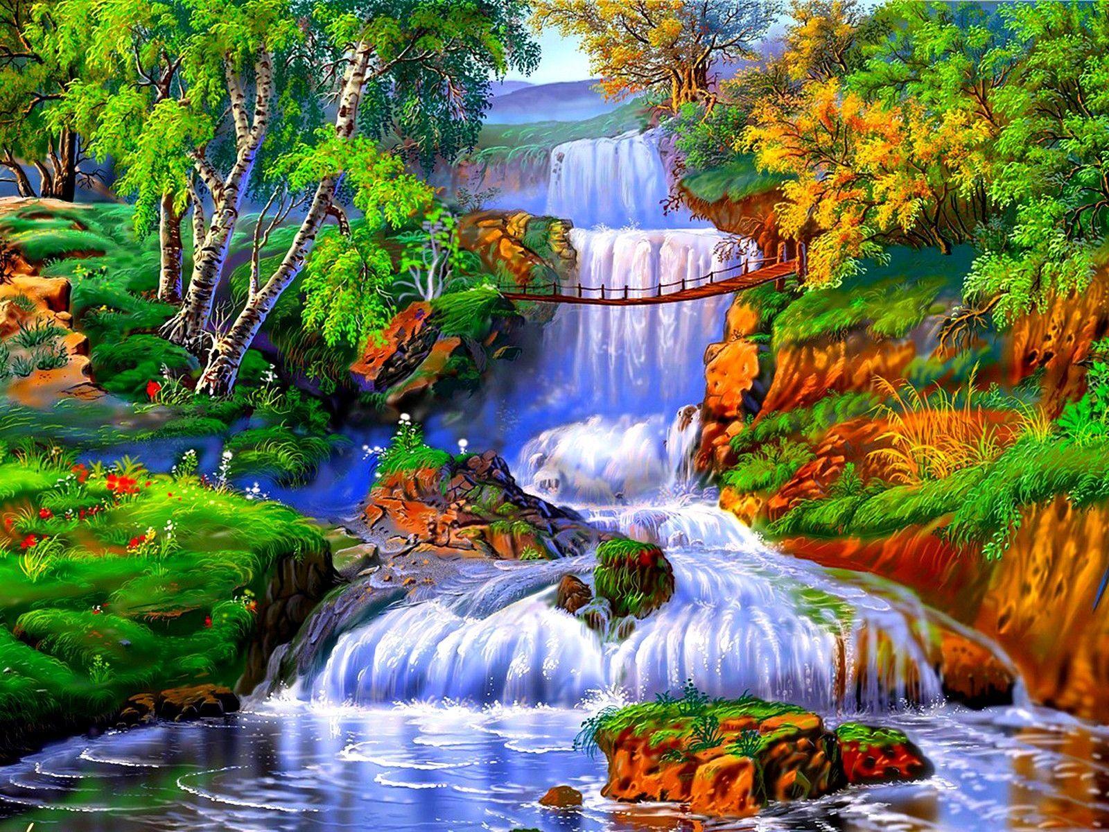 Summer Waterfall Wallpapers - Top Free Summer Waterfall Backgrounds ...