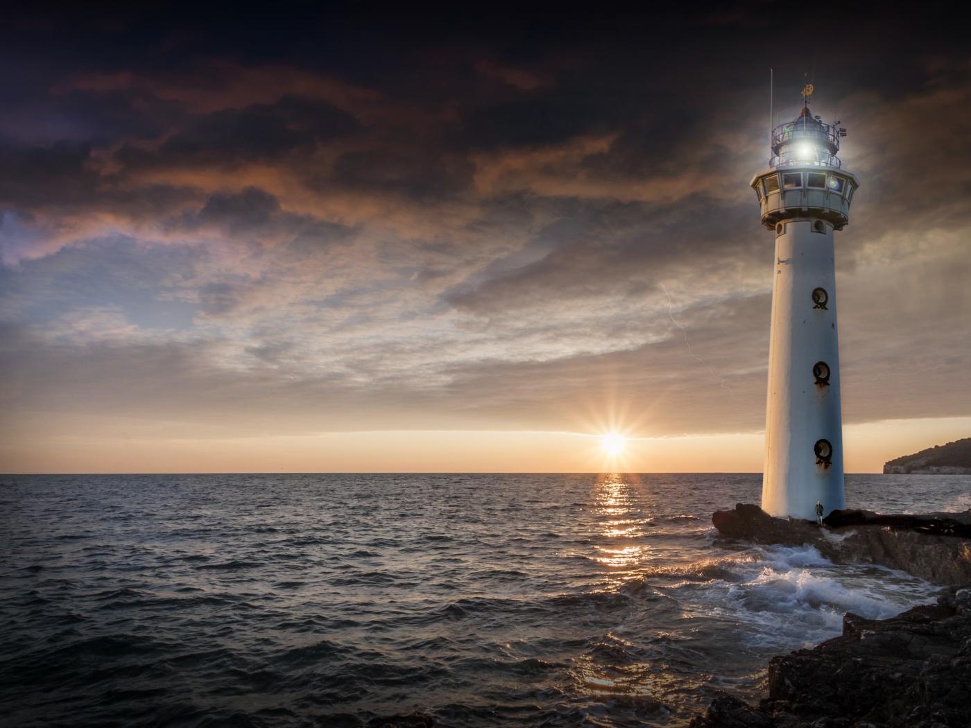 Night Lighthouse Wallpapers - Top Free Night Lighthouse Backgrounds ...