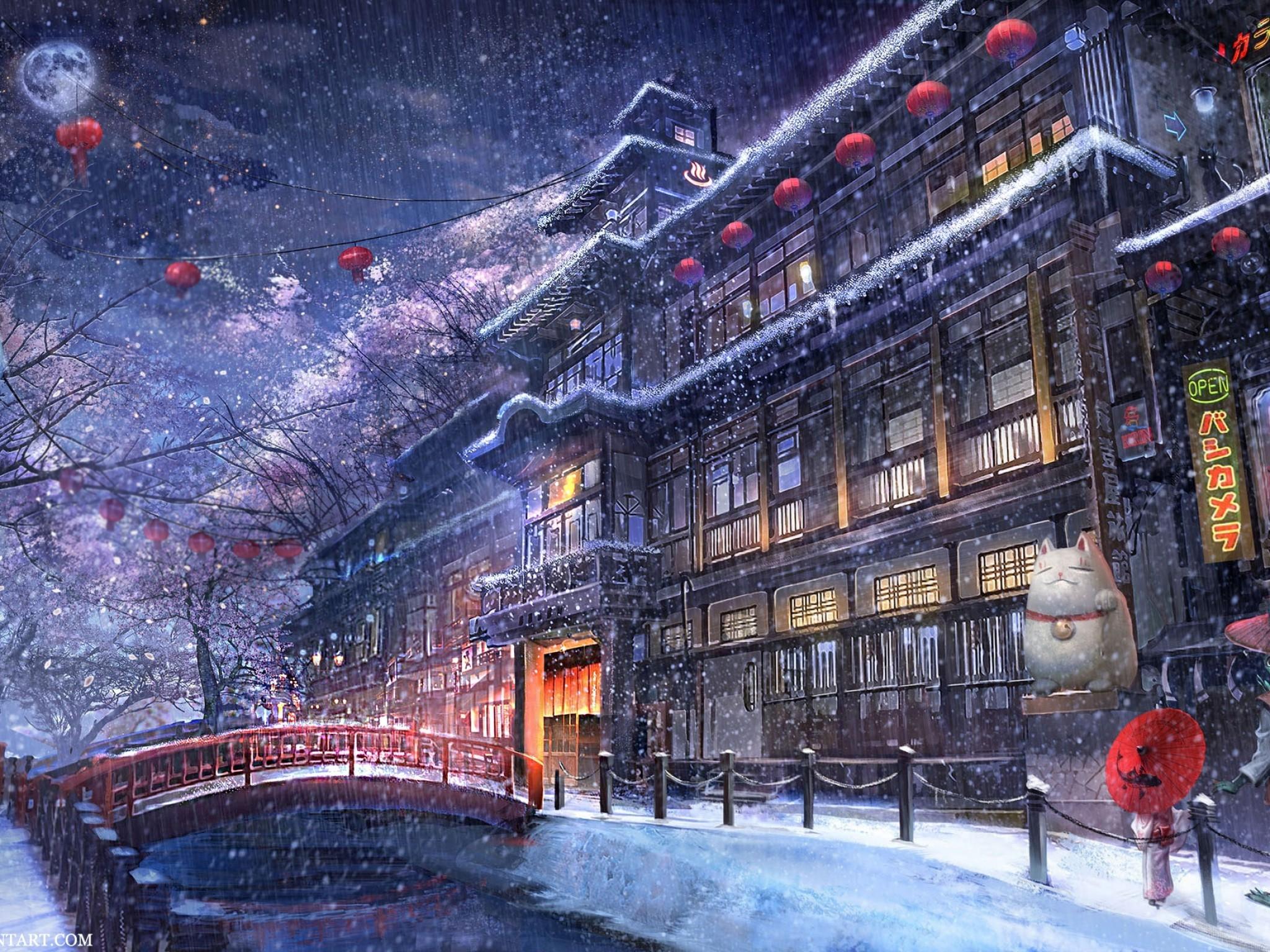 Anime City Rain Wallpapers - Top Free Anime City Rain Backgrounds ...