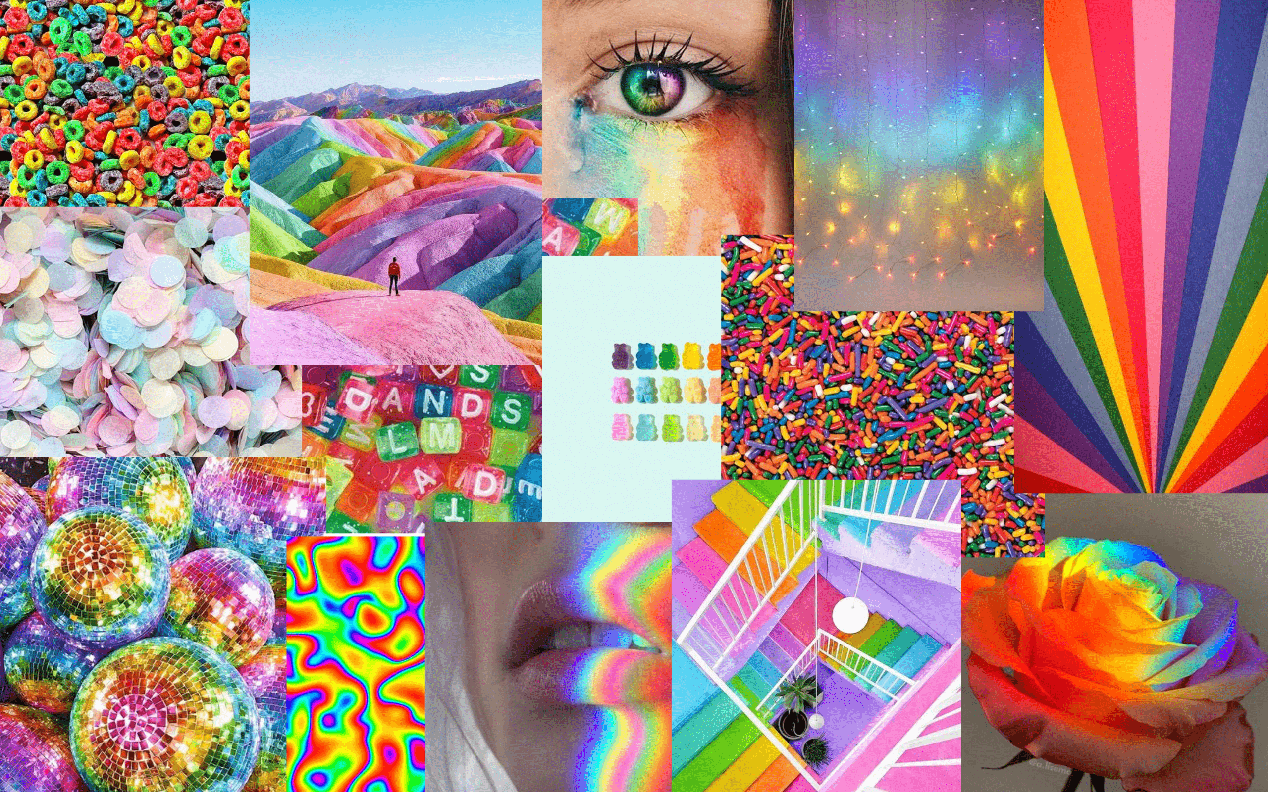 Rainbow Collage Wallpapers - Top Free Rainbow Collage Backgrounds ...