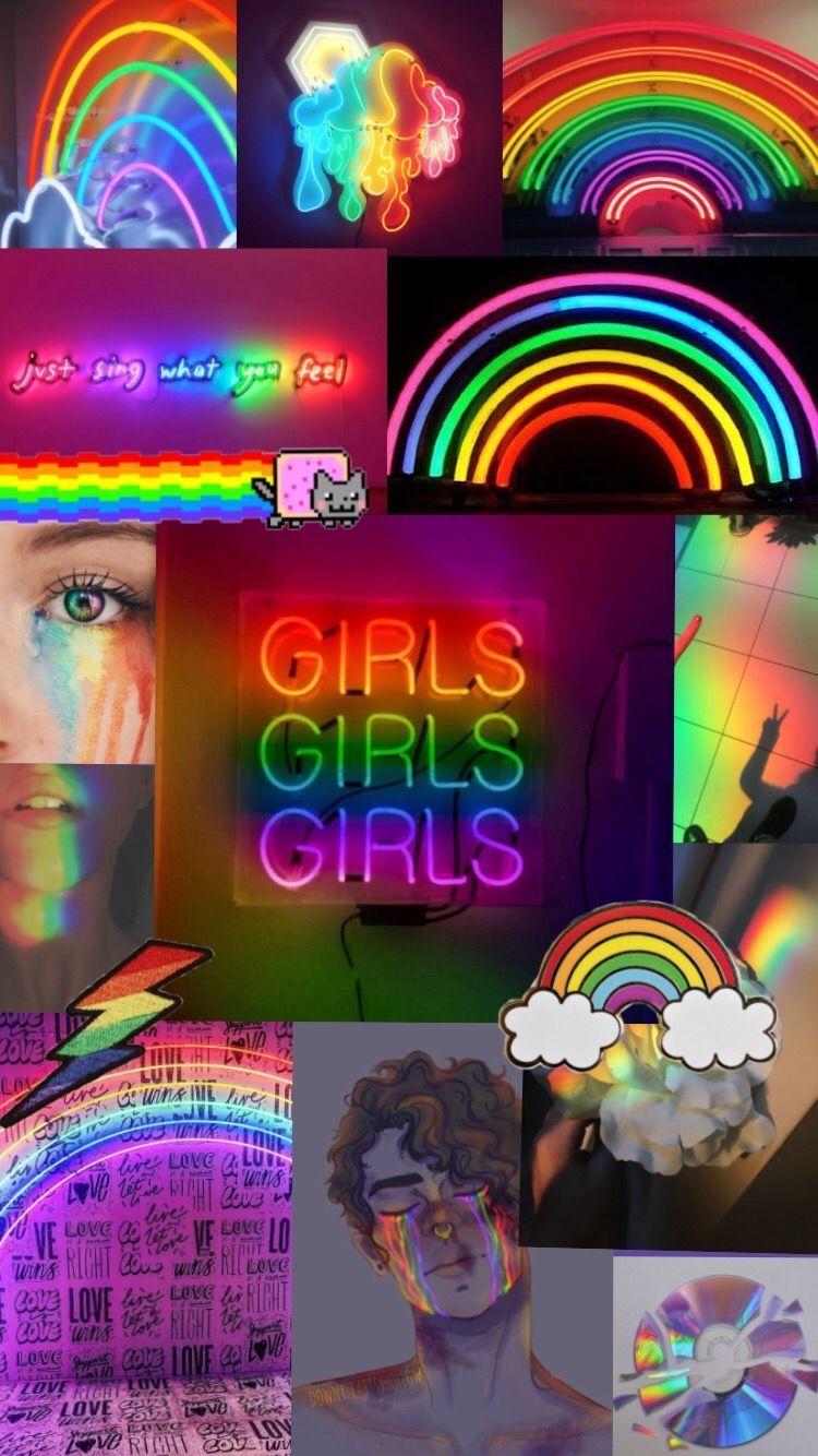 Rainbow Collage Wallpapers - Top Free Rainbow Collage Backgrounds ...