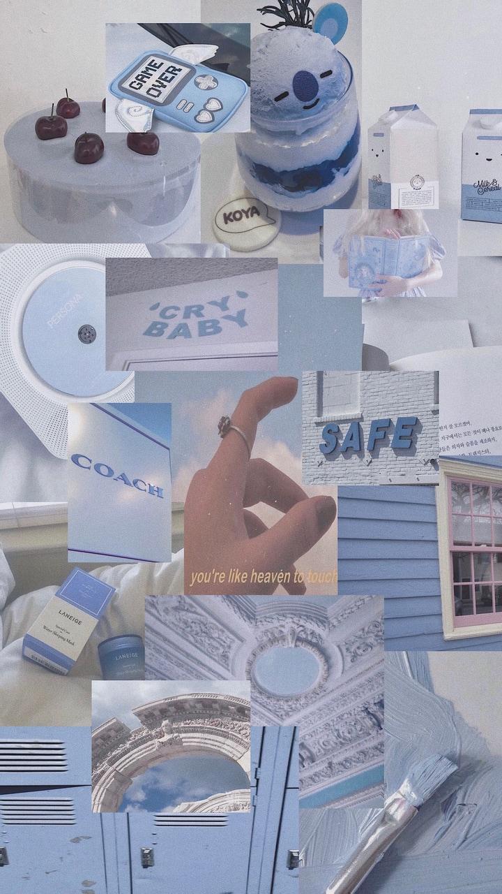 Aesthetic Blue Collage Wallpapers - Top Free Aesthetic Blue Collage ...
